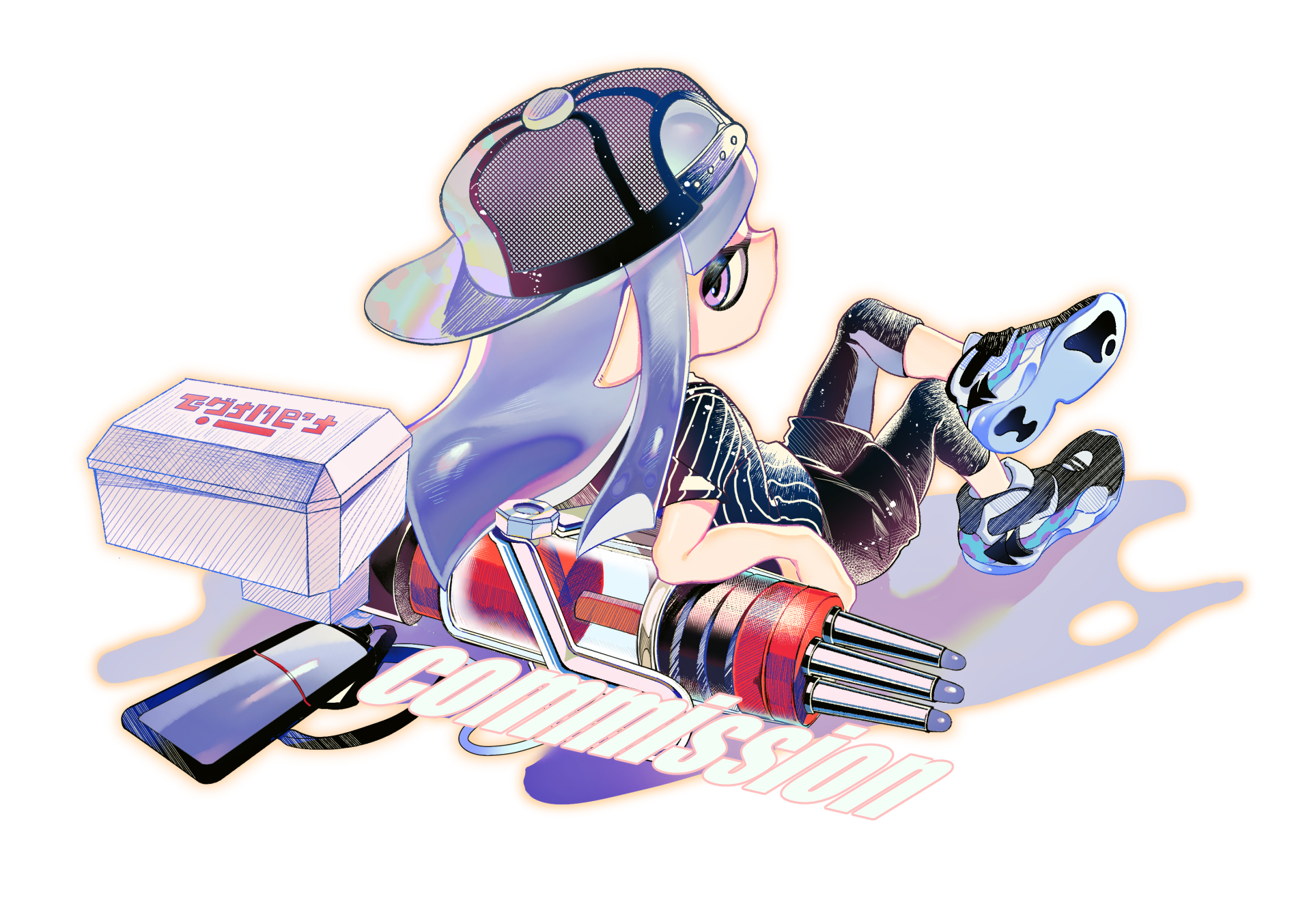 Safebooru - 1girl backwards hat baseball cap black pants black shirt ...