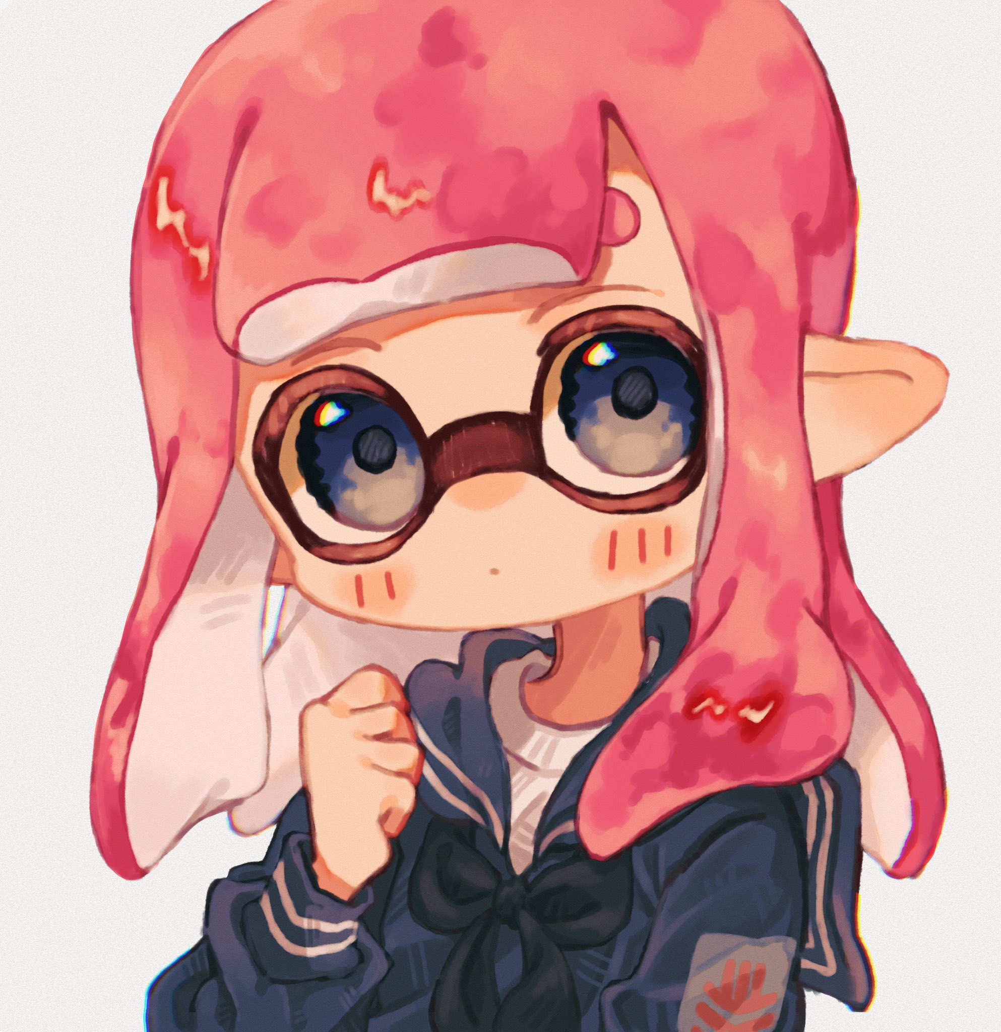 Safebooru - 1girl blue eyes closed mouth commentary highres inkling ...