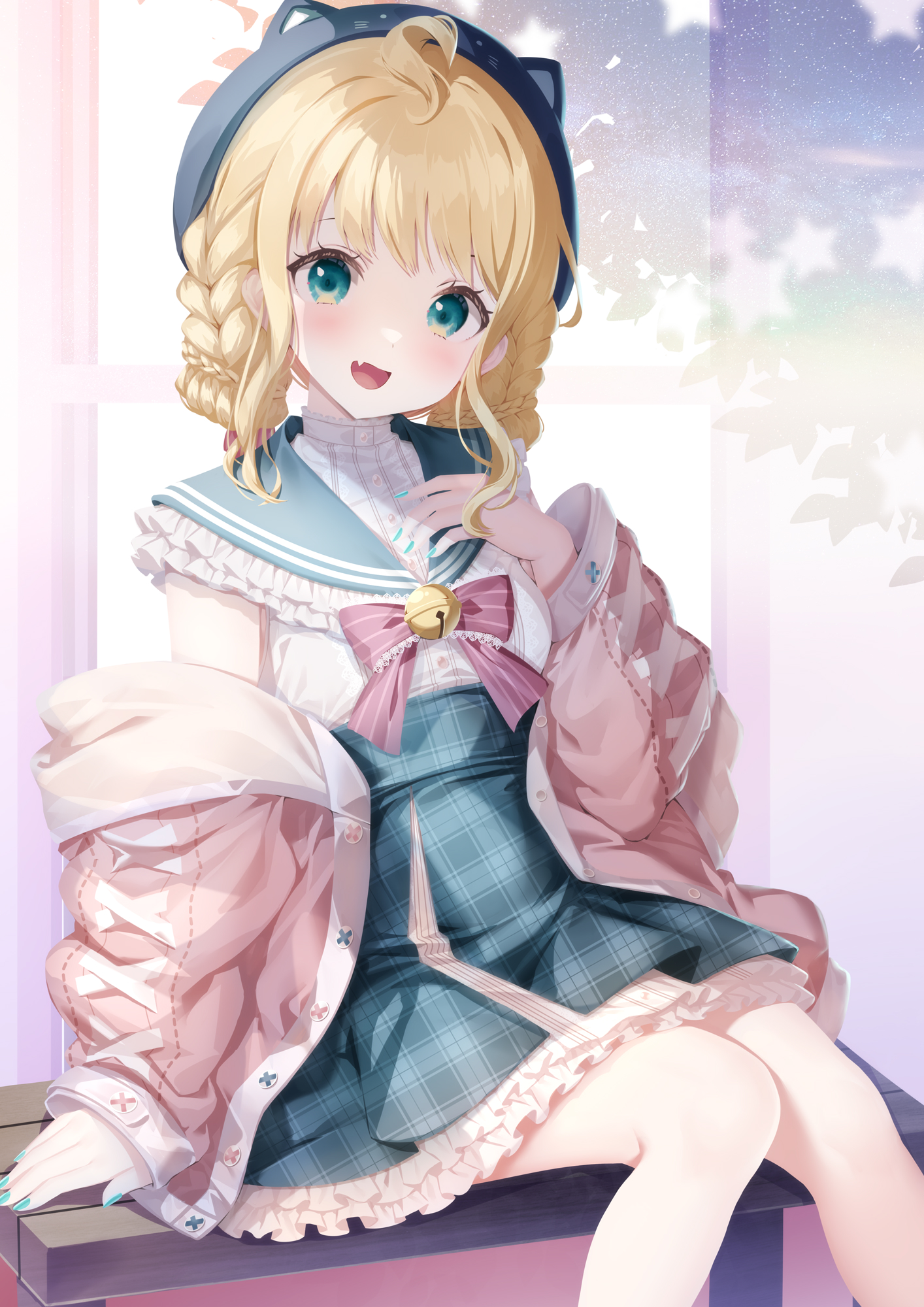 Safebooru - 1girl alternate costume alternate hairstyle blue eyes blunt bangs blush breasts ...