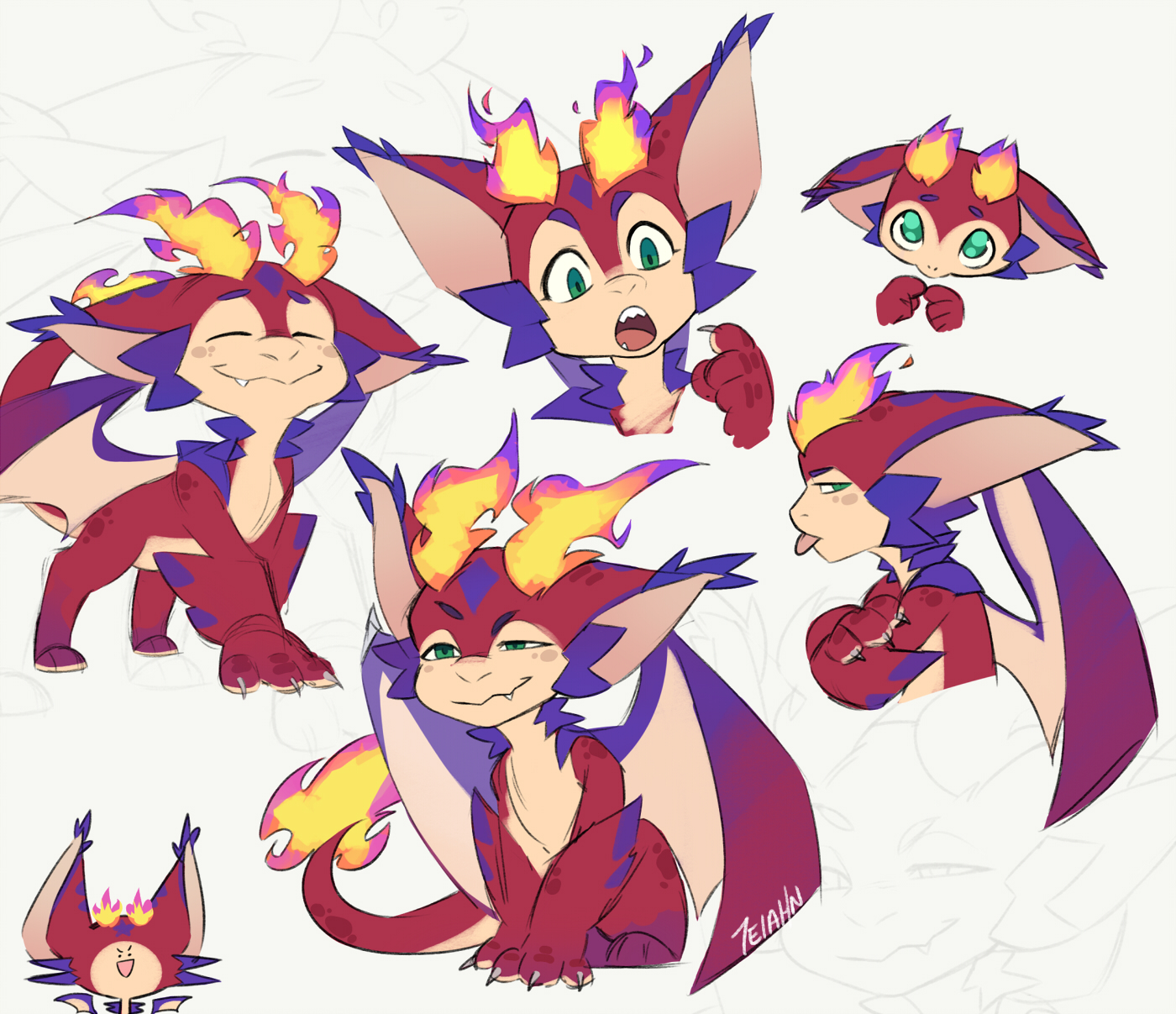 Safebooru - 1boy animal ears claws colored skin commentary dragon boy ...