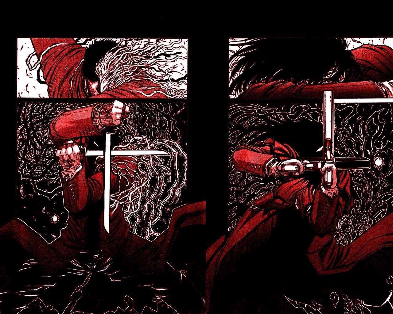 Safebooru - alexander anderson alucard (hellsing) bayonet gun hellsing ...