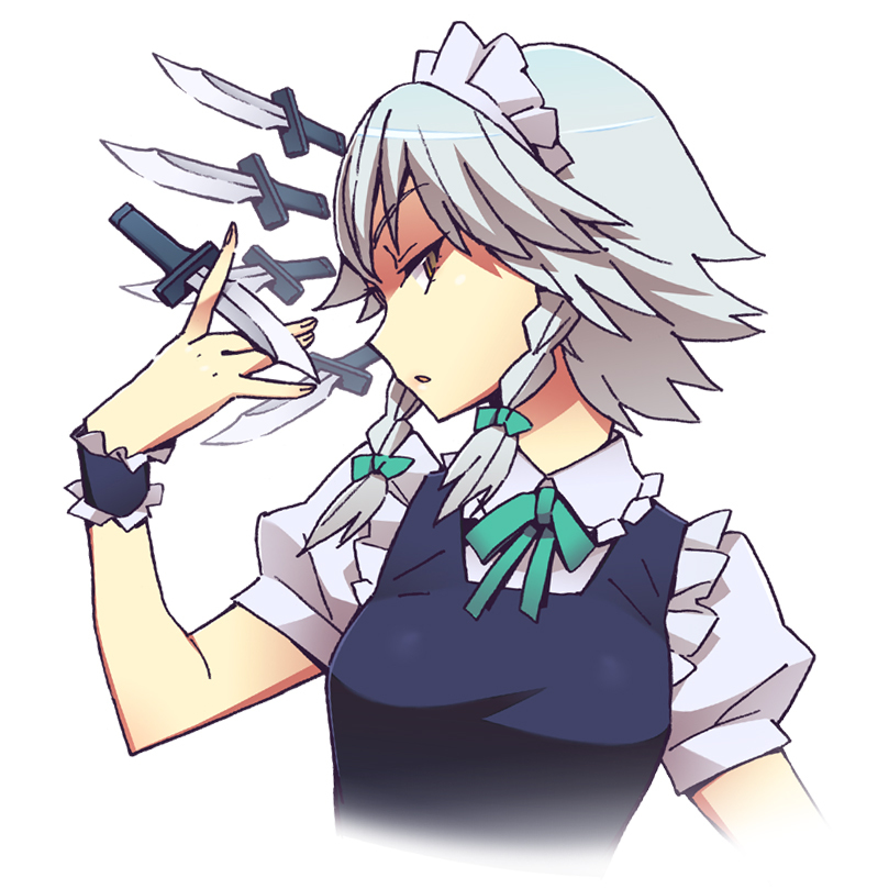 Safebooru - alternate eye color bad id bust cuffs izayoi sakuya katou ...