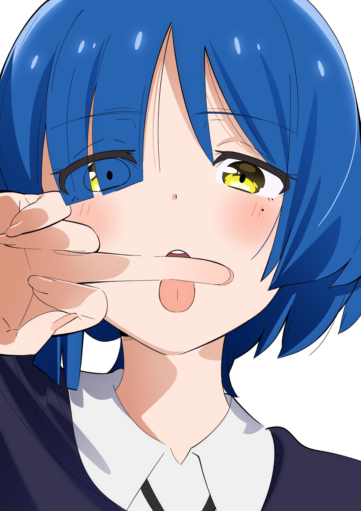 Safebooru - 1girl blue hair bocchi the rock! highres looking at viewer ...