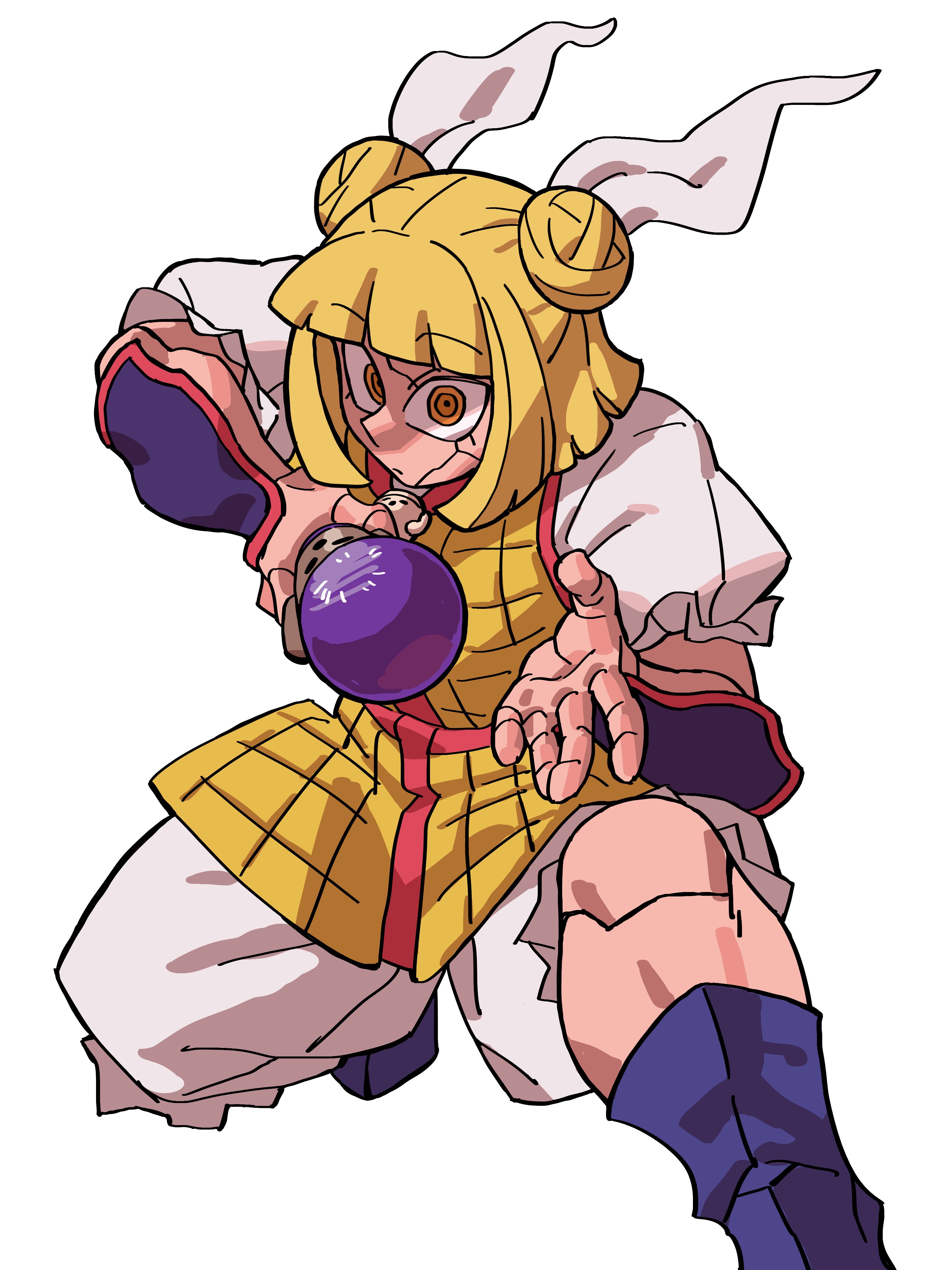 Safebooru - 1girl absurdres armor armored dress bun cover closed mouth ...