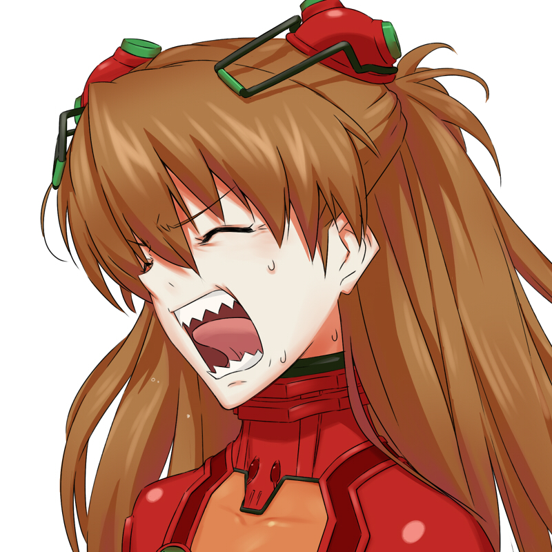 Safebooru - bodysuit brown hair closed eyes evangelion: 2.0 you can ...