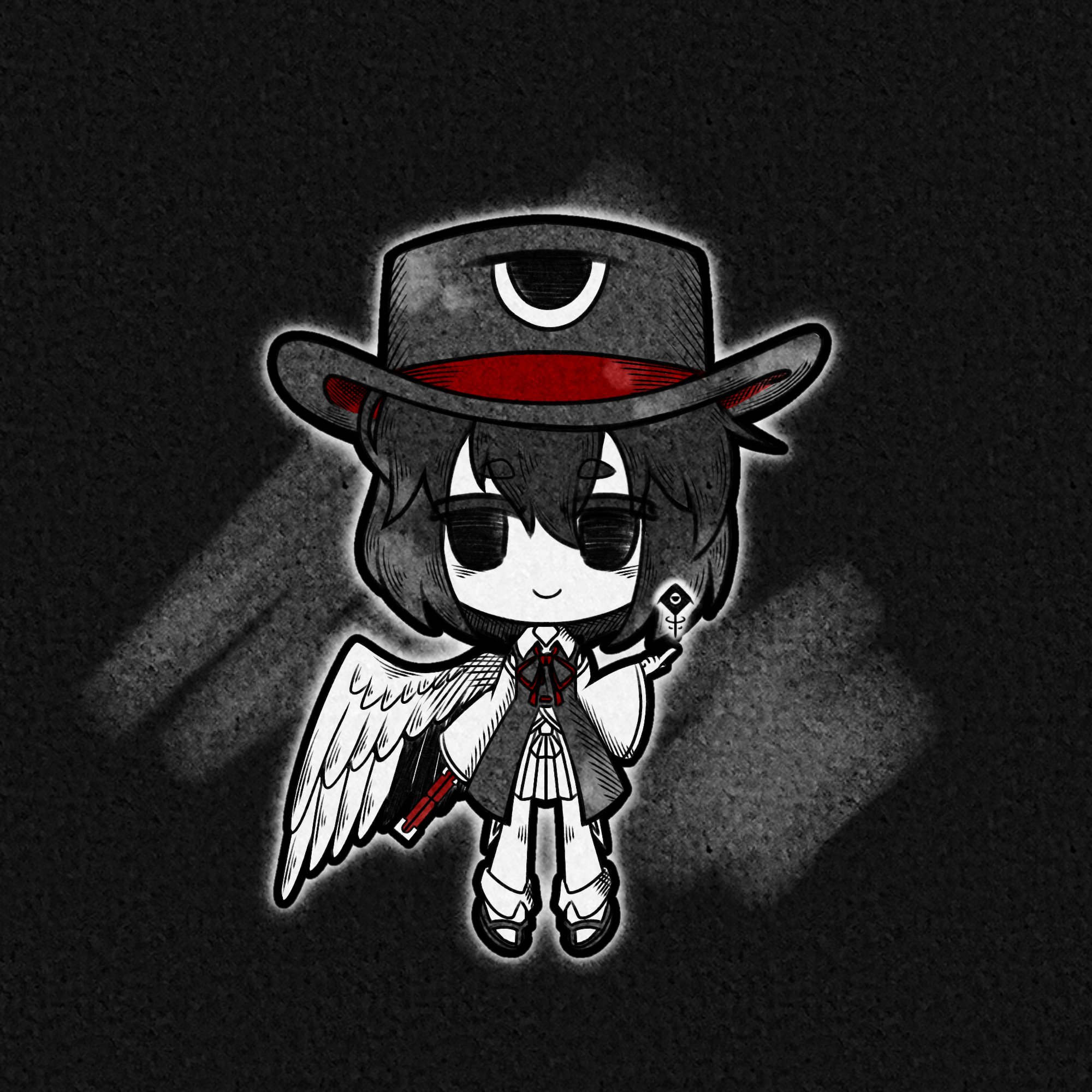 Safebooru - 1other androgynous chibi closed mouth collared shirt ...