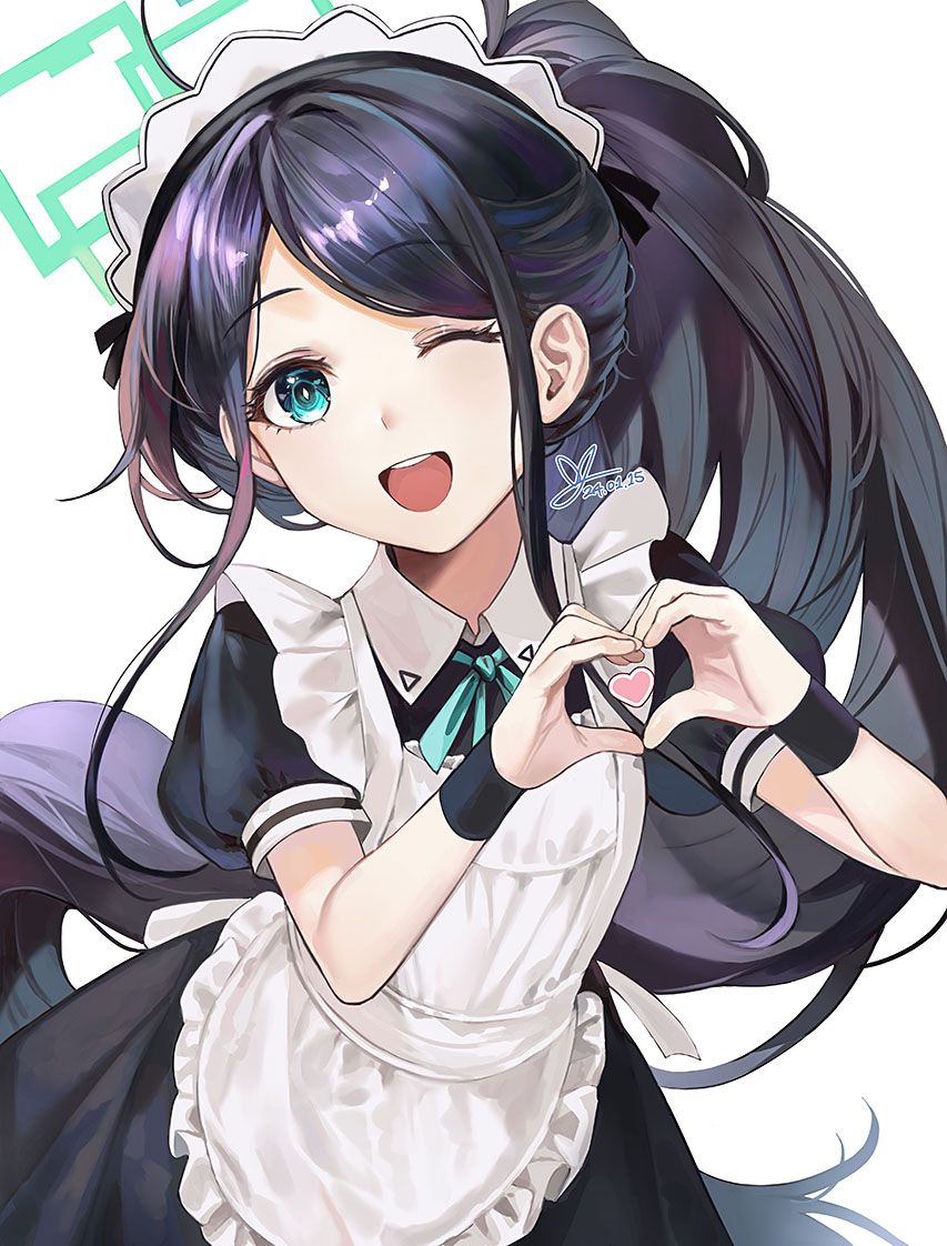 Safebooru - 1girl absurdly long hair aokablue00 apron aris (blue archive) aris (maid) (blue ...