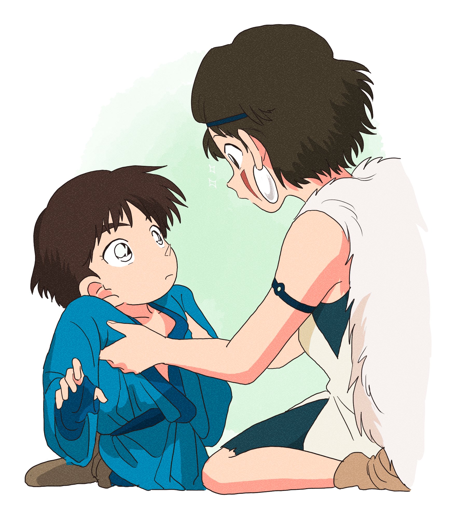 Safebooru - 1boy 1girl age regression aged down aoyama goushou (style) armband armpit carry ...