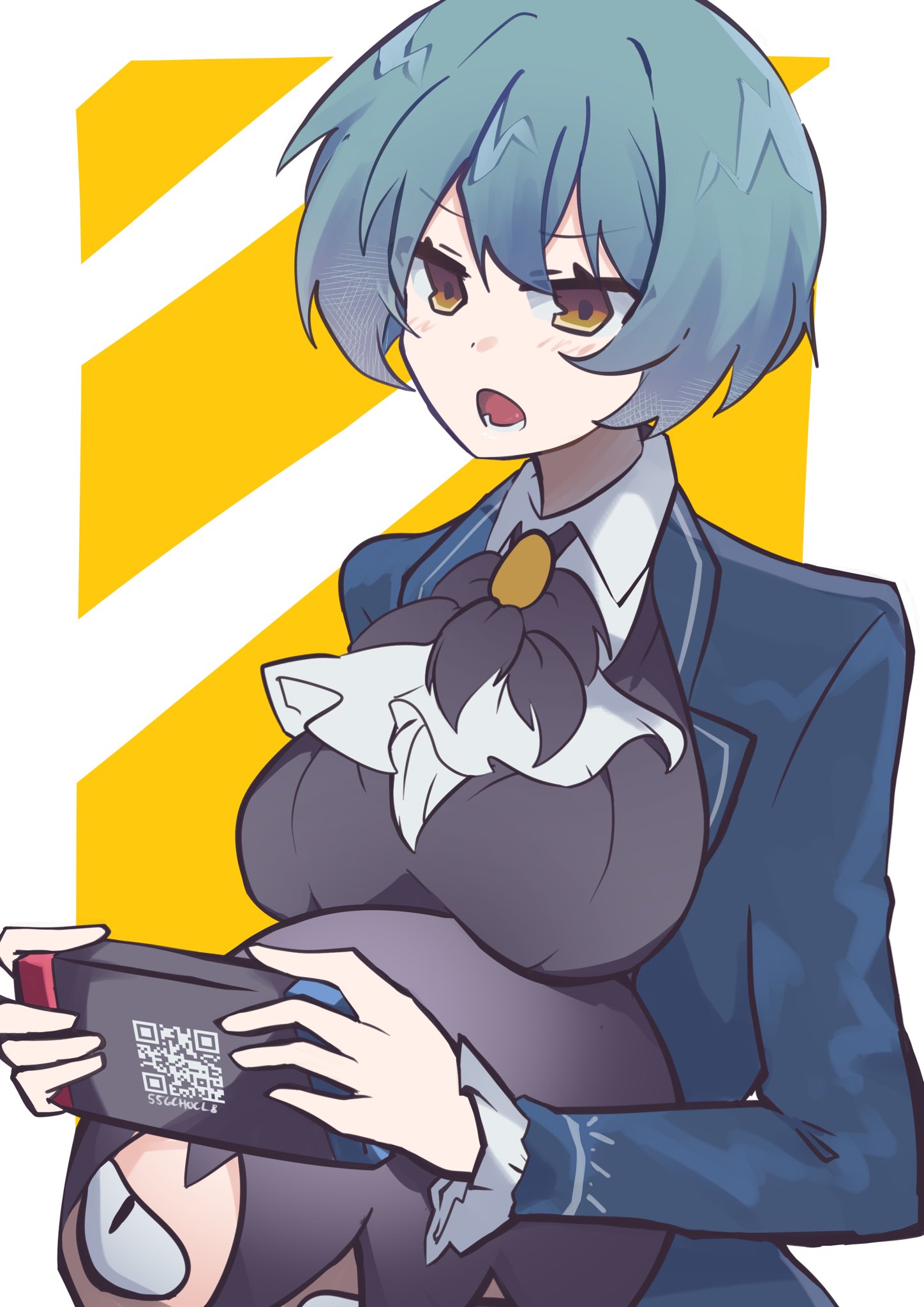 Safebooru - 1girl angela (project moon) ascot black eyes black hair ...