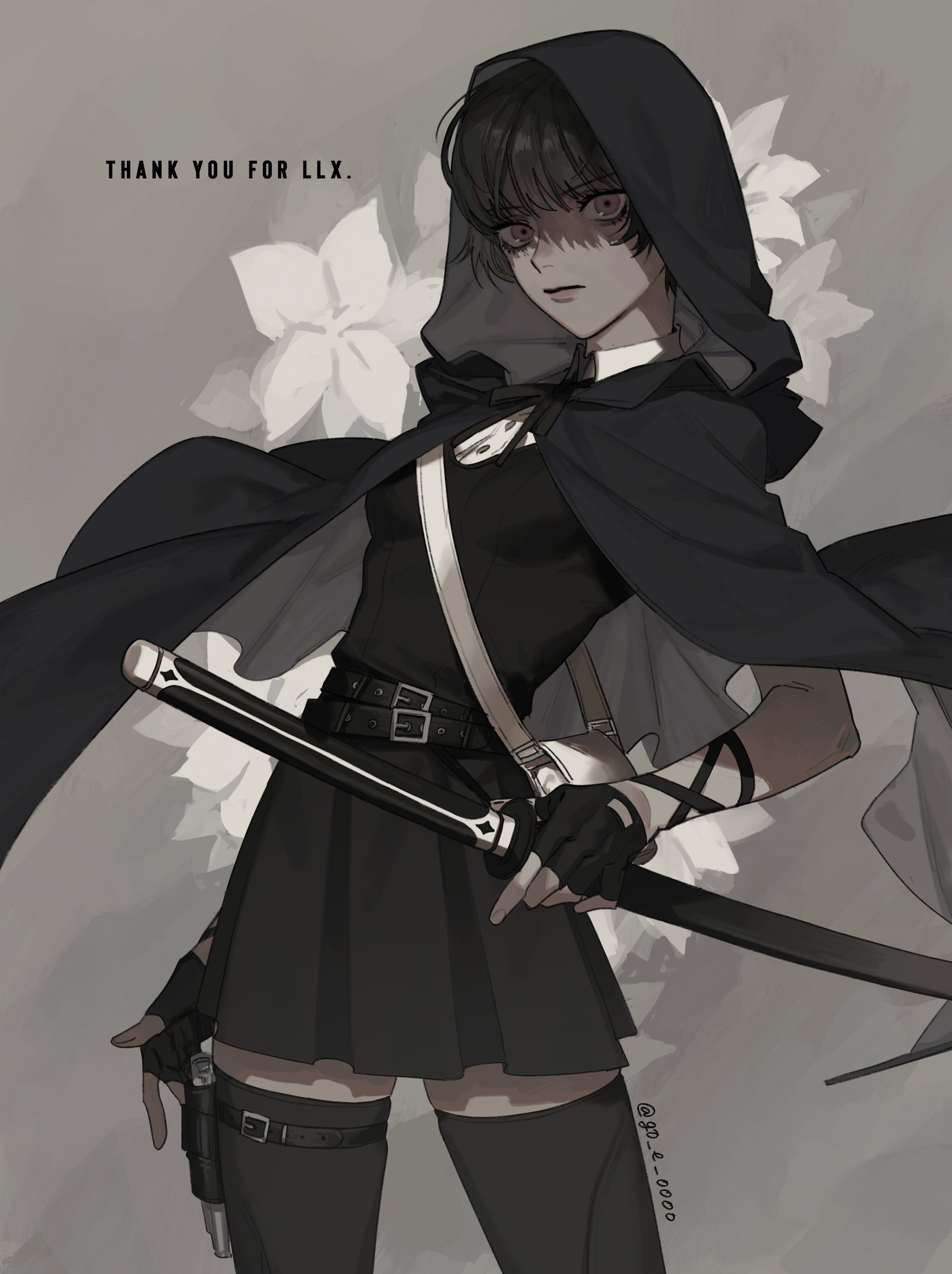 Safebooru - 1girl absurdres artist name bag belt belt buckle black belt black gloves black hair ...