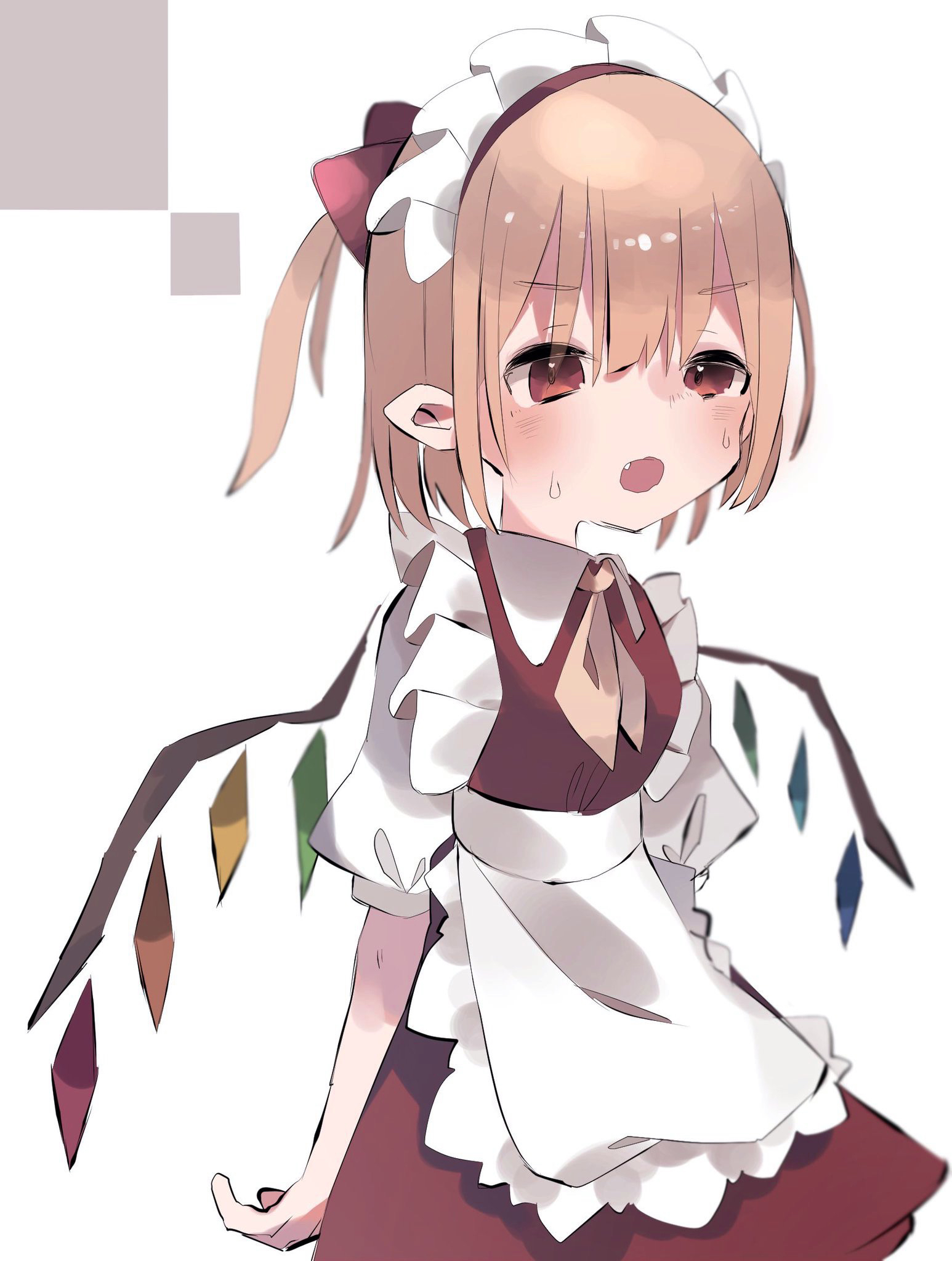 Safebooru - 1girl apron ascot blonde hair crystal fang flandre scarlet ...