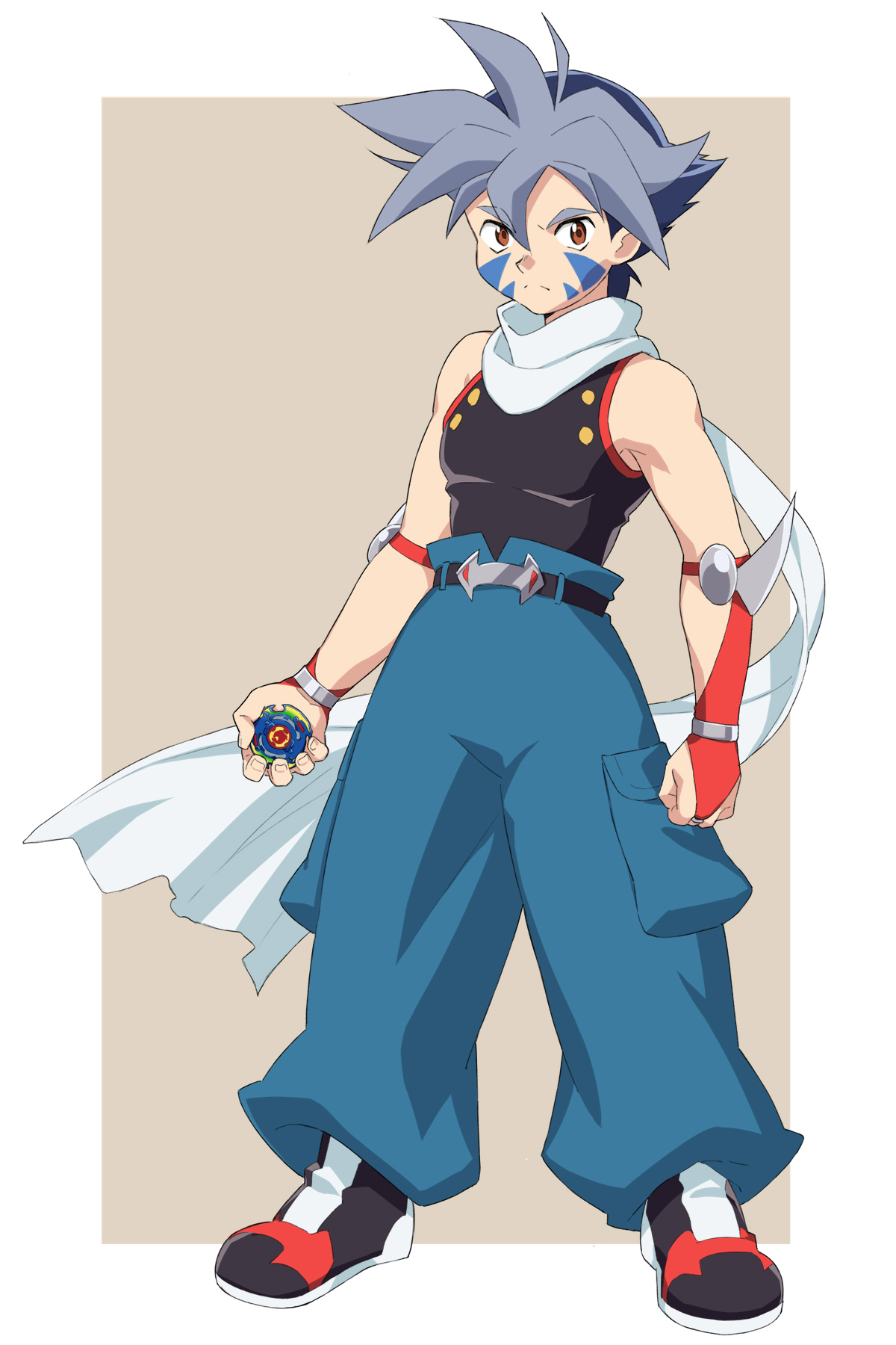 Safebooru - 1boy bakuten shoot beyblade bare shoulders beyblade beyblade (object) black footwear ...