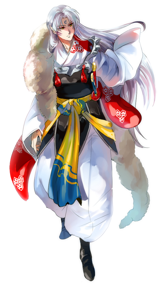 Safebooru - armor grey hair hexagon inuyasha japanese clothes male ...
