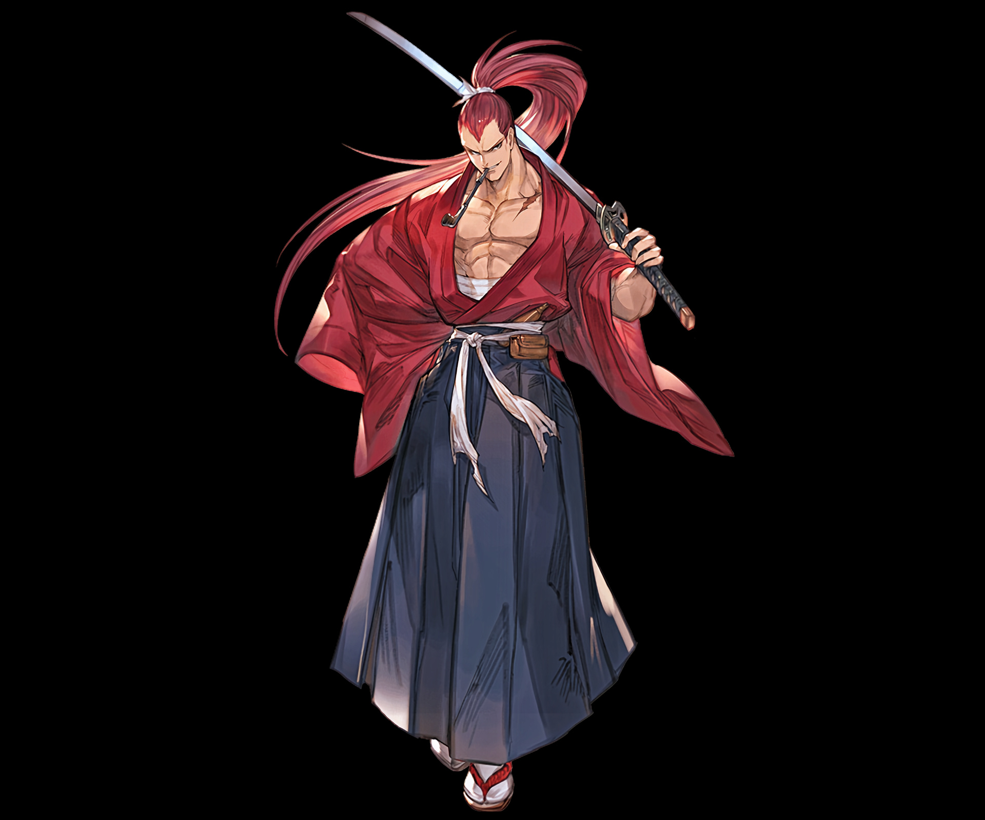 Safebooru - anime genjuro kibagami, granblue fantasy, samurai, samurai ...