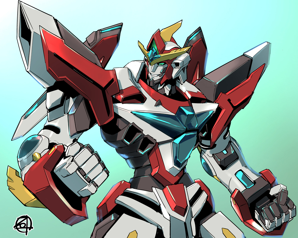 Safebooru - bang brave bang bravern bravern clenched hands gradient ...