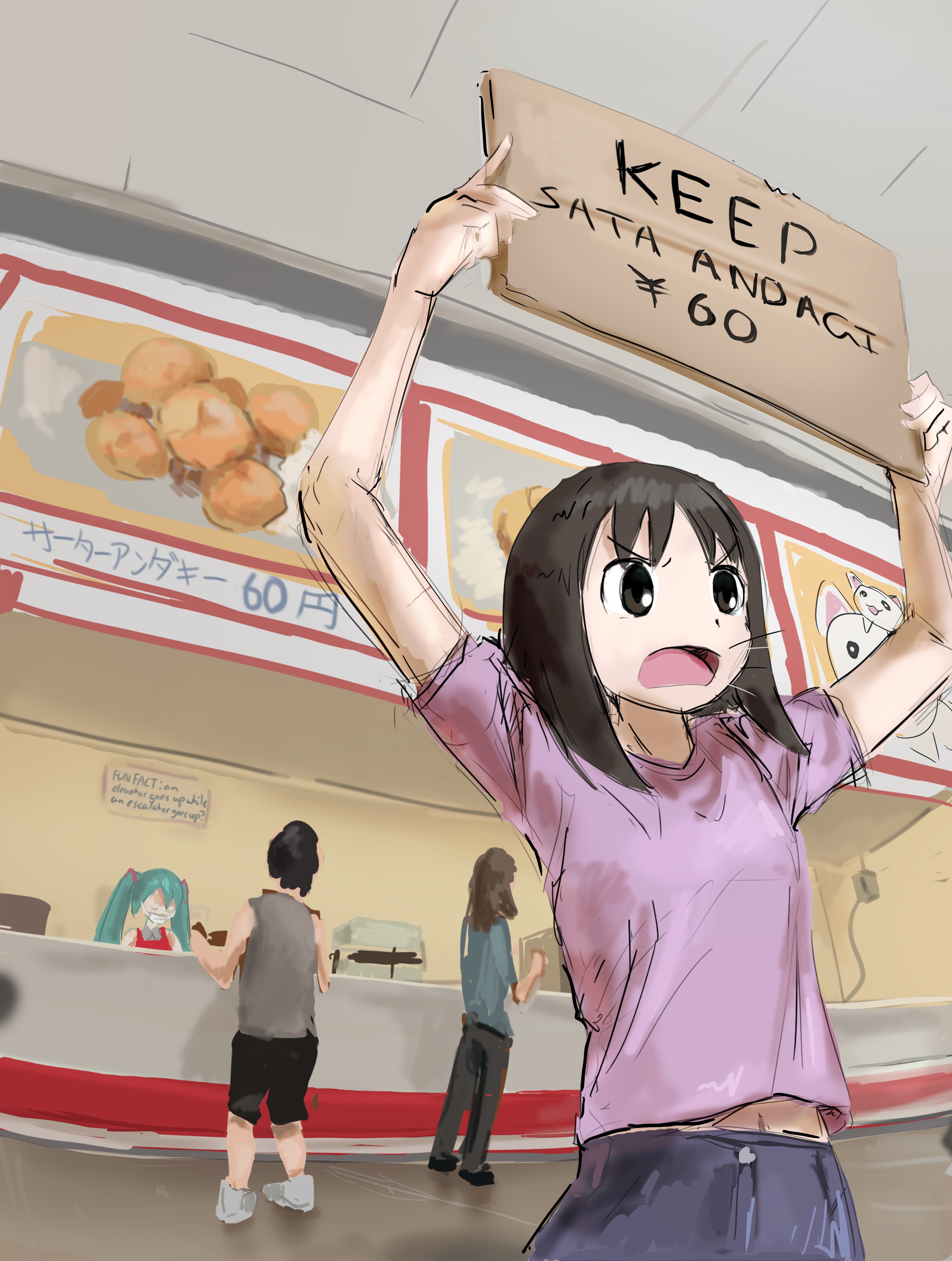 Safebooru - 2girls 2others absurdres azumanga daioh counter english ...