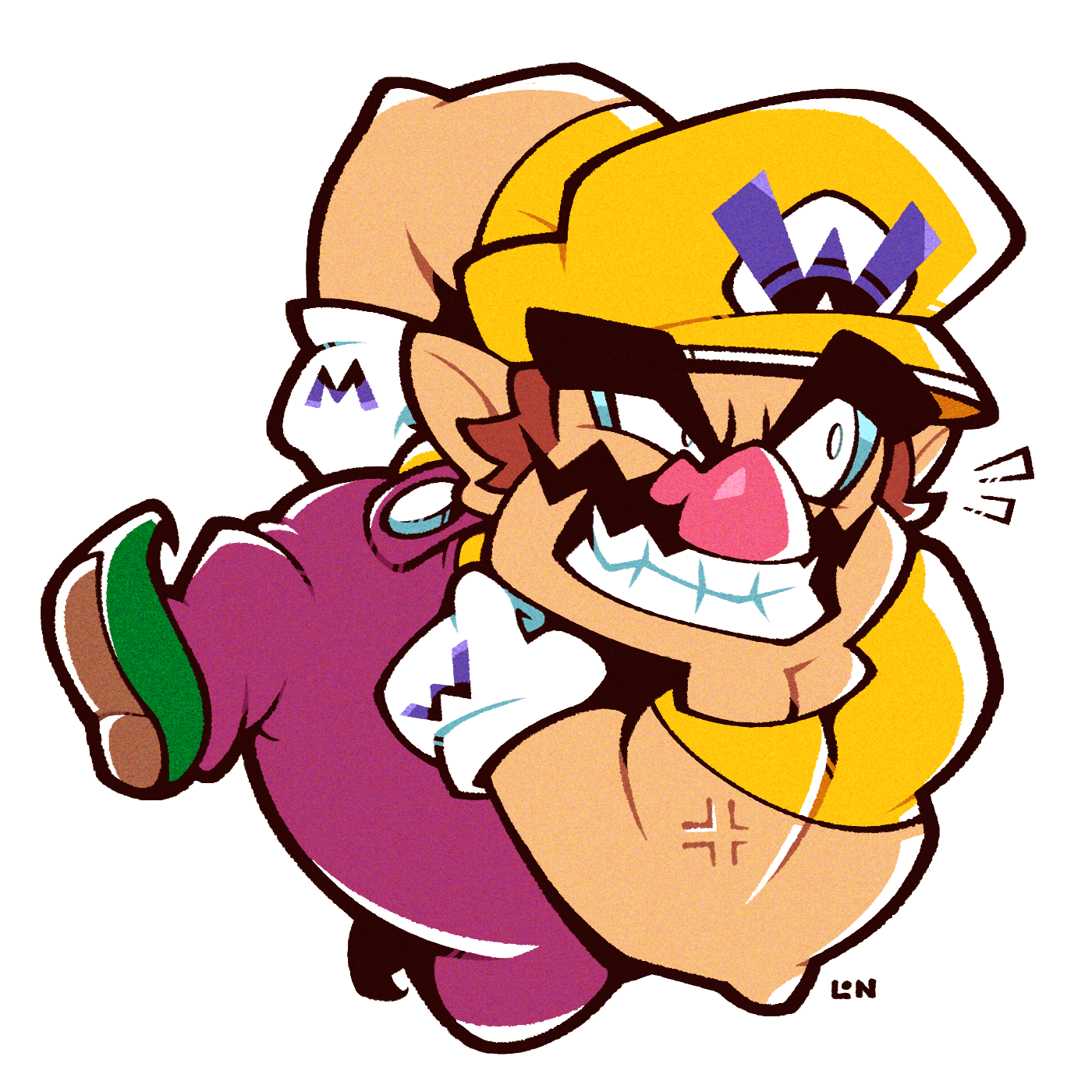 Safebooru - 1boy big nose brown hair cleft chin clenched teeth facial ...