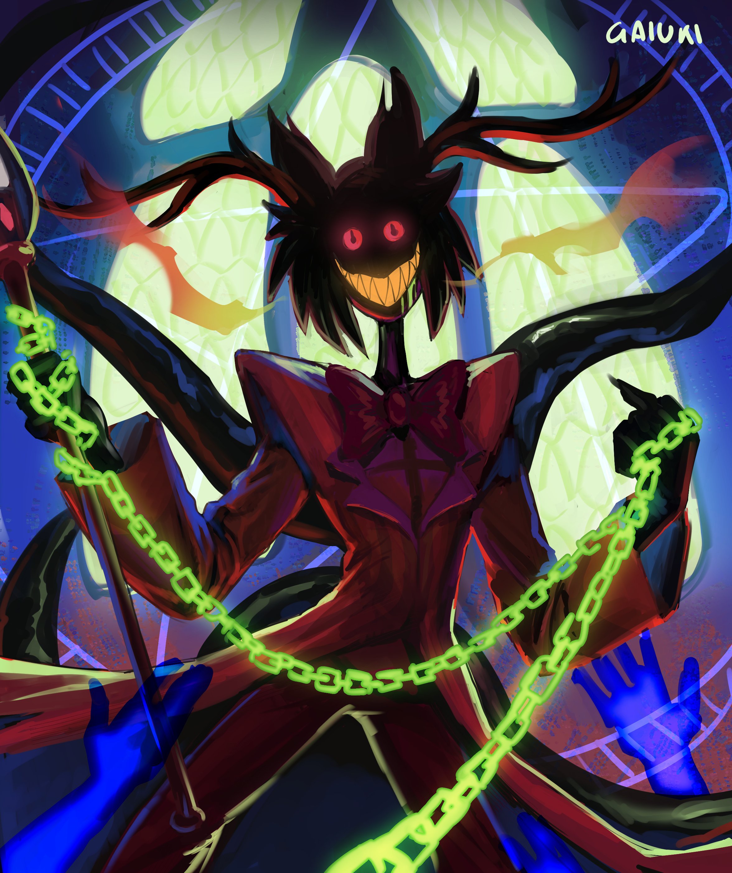 Safebooru - 1boy absurdres alastor (hazbin hotel) animal ears antlers ...