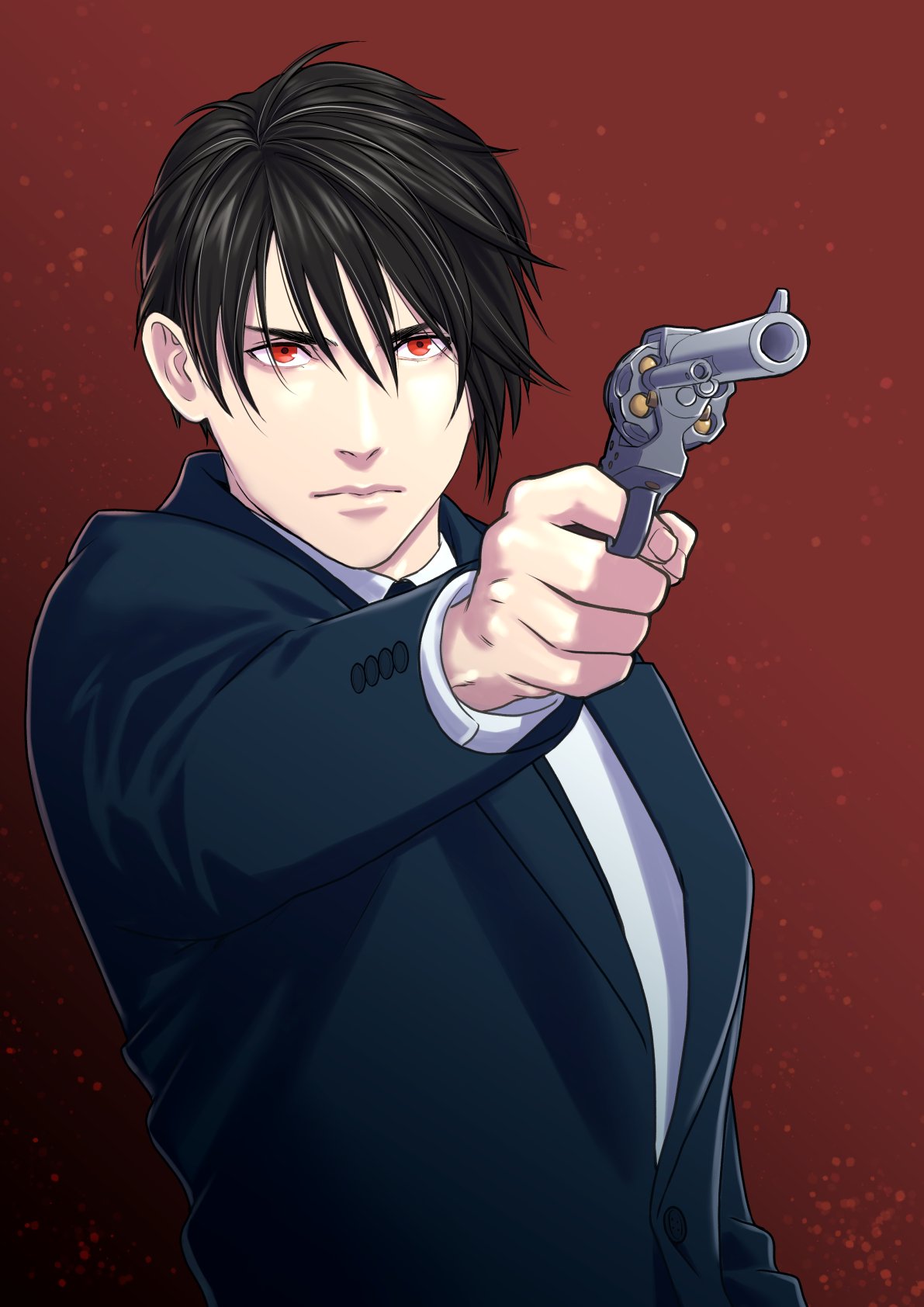 Safebooru - 1boy black hair black necktie blue jacket closed mouth collared shirt final fantasy ...