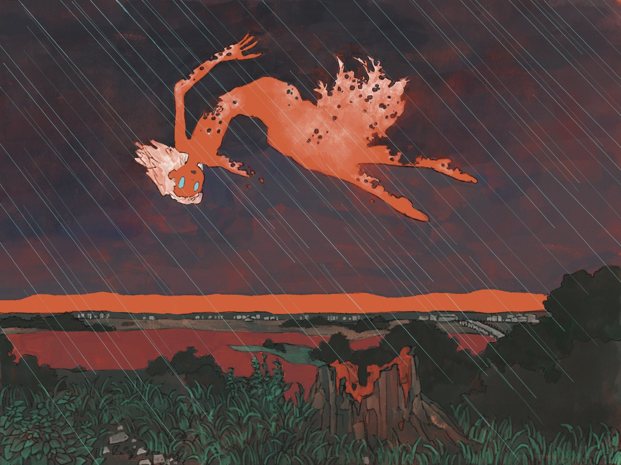 Safebooru - 1girl amputee blue eyes bridge colored skin dissolving ...