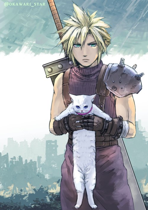 Safebooru - 1boy animal armor belt blonde hair blue eyes buster sword ...