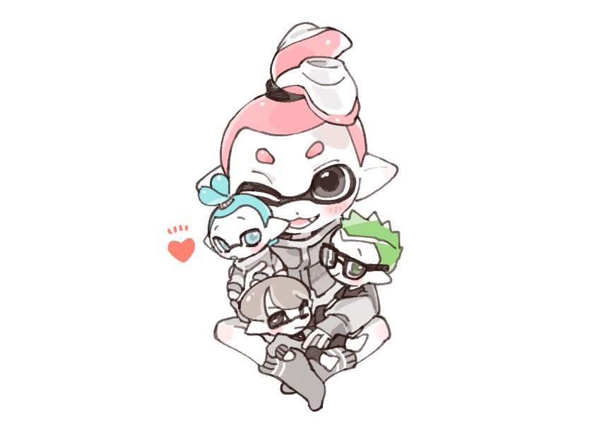 Safebooru - 4boys black-framed eyewear blue hair fang glasses green ...