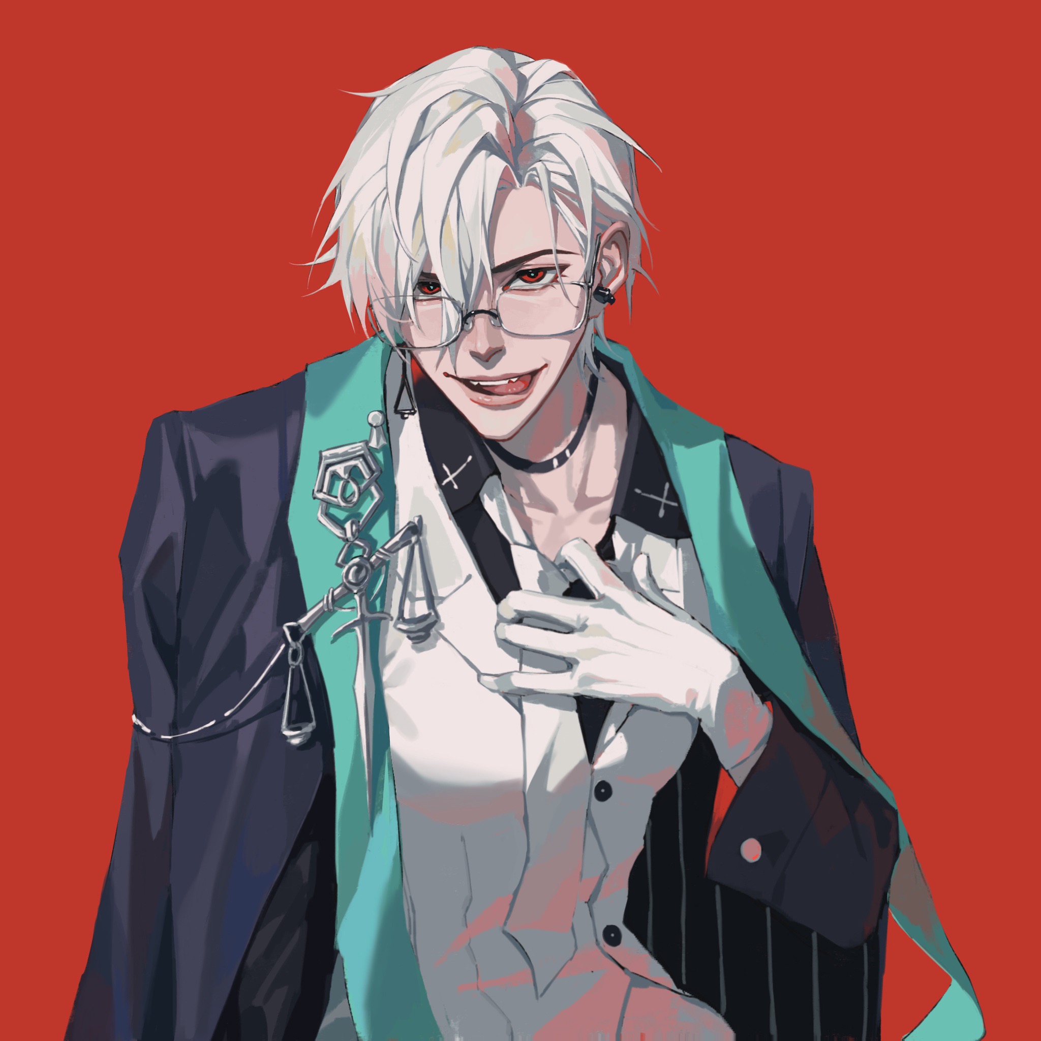 Safebooru - 1boy aegyo sal balance scale black shirt ccccl. chinese ...