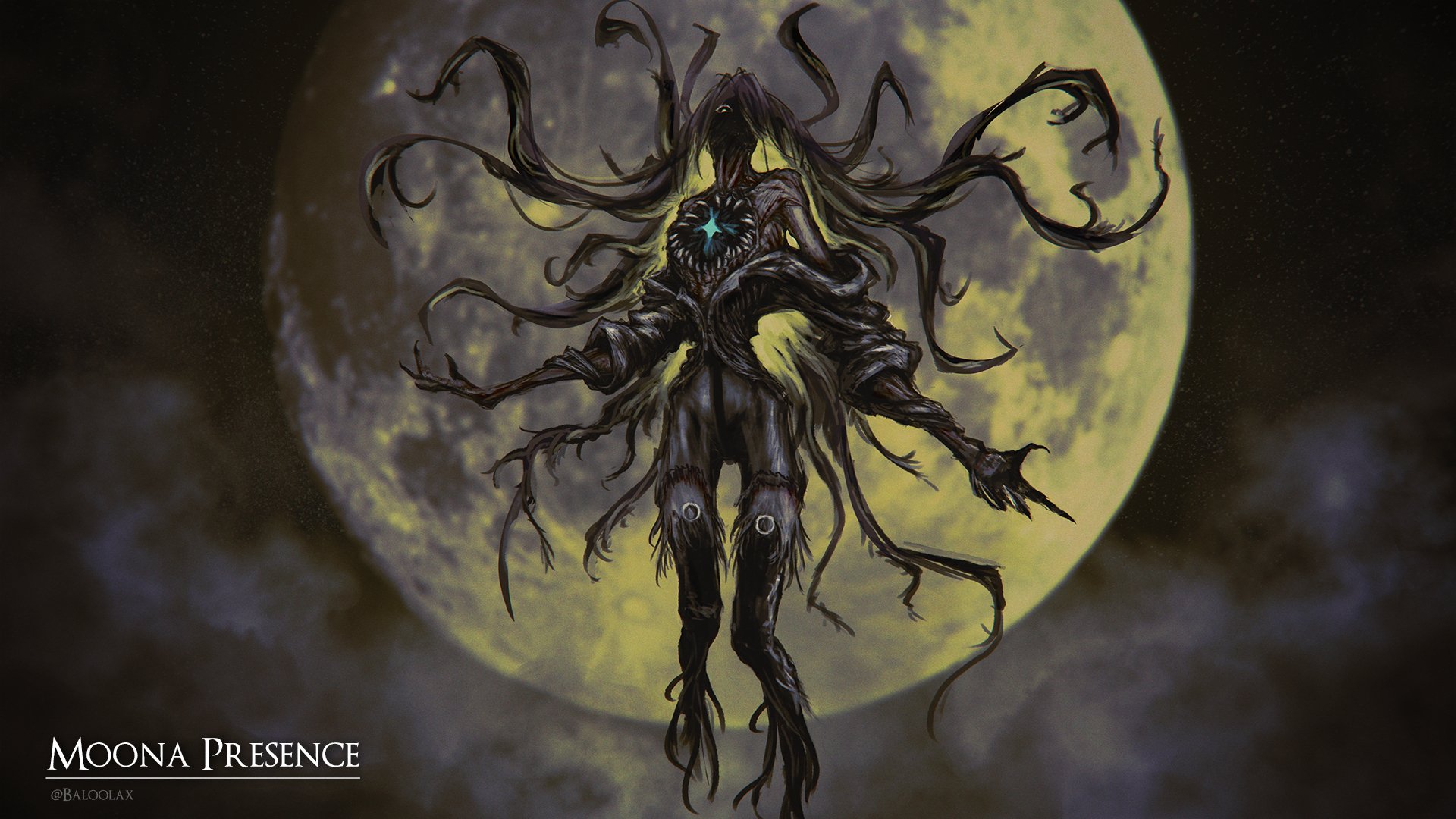 Safebooru - 1girl artist name baloolax bloodborne chest mouth clouds ...