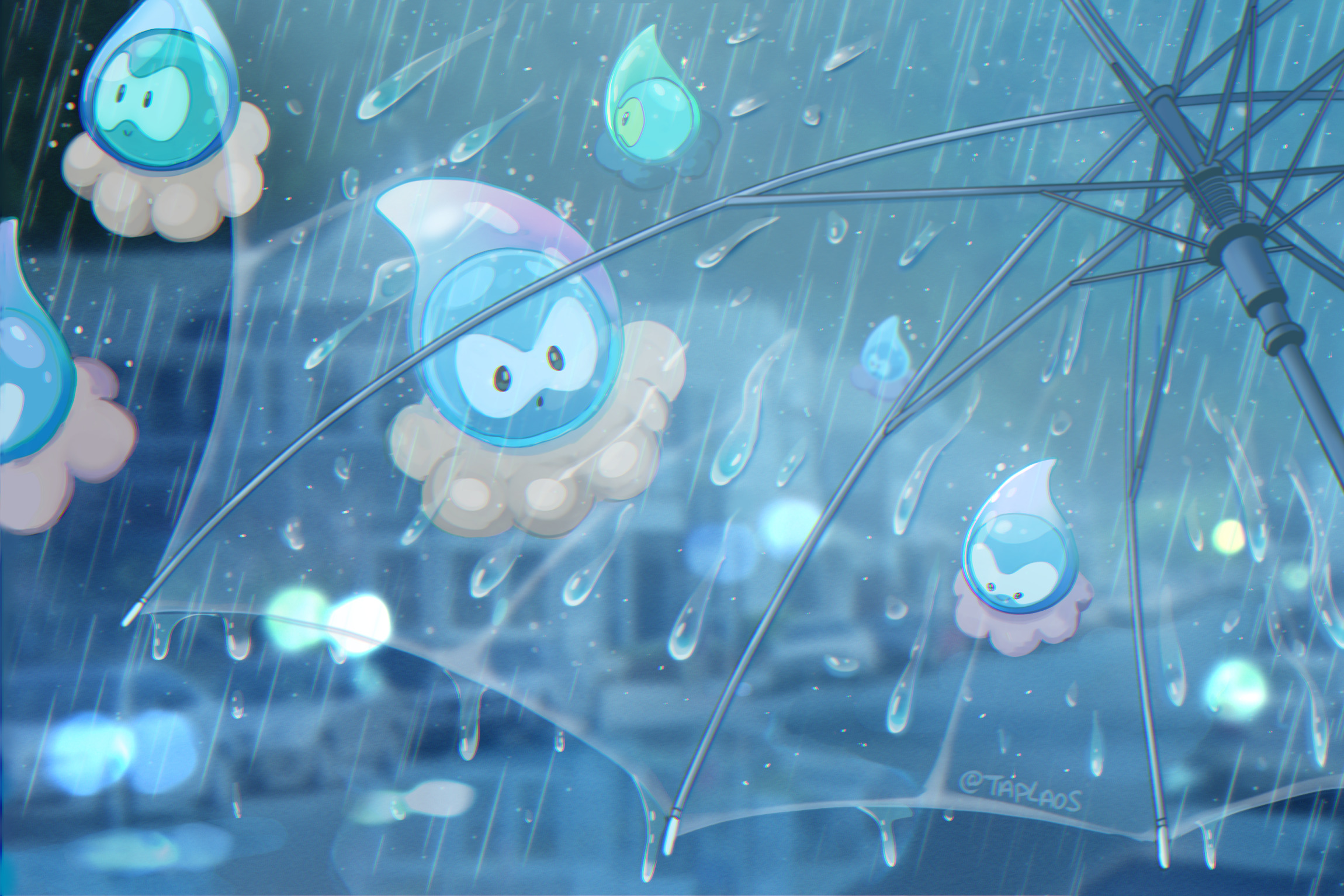 Safebooru - 6+others :> :o artist name blurry blurry background ...