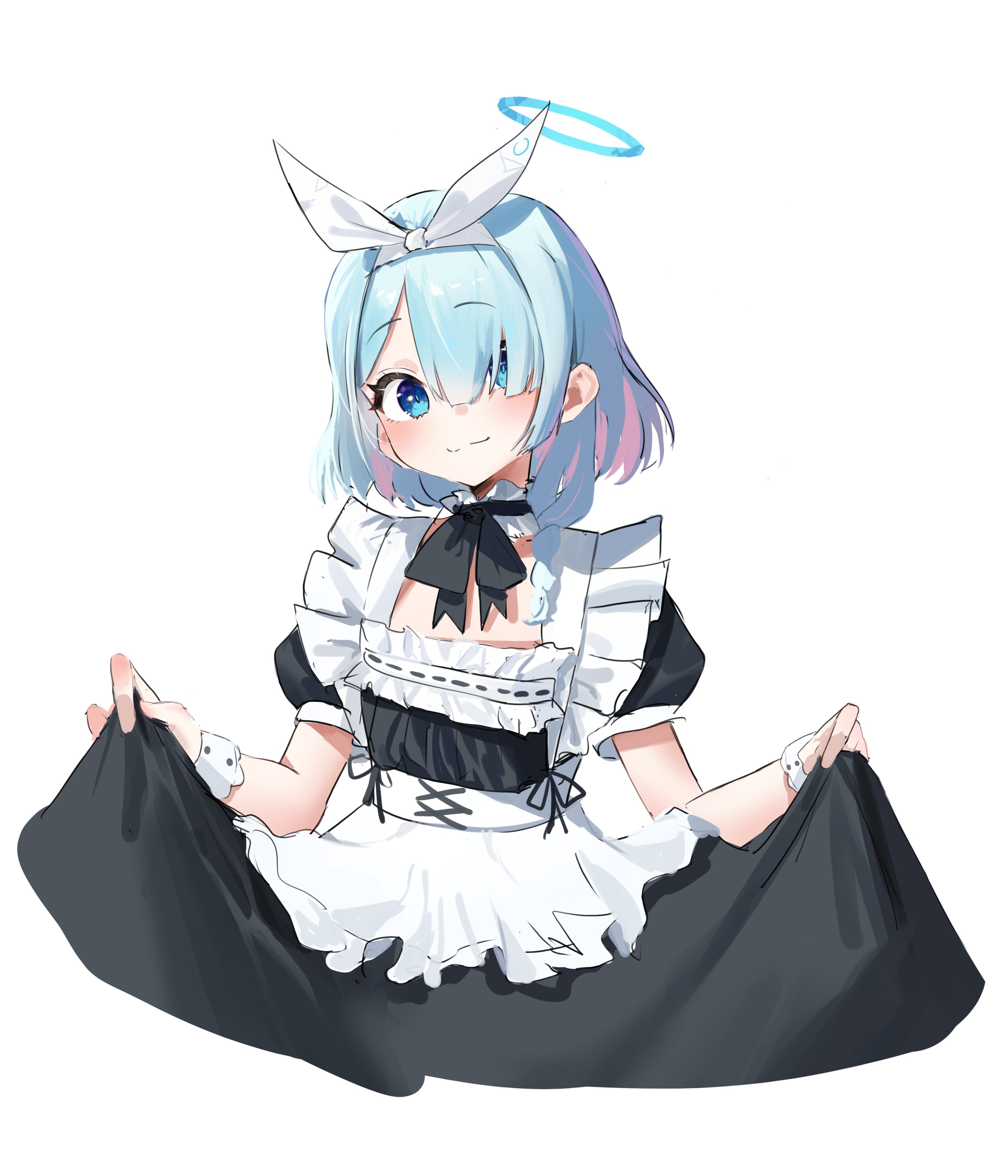 Safebooru - 1girl absurdres alternate costume apron arona (blue archive ...