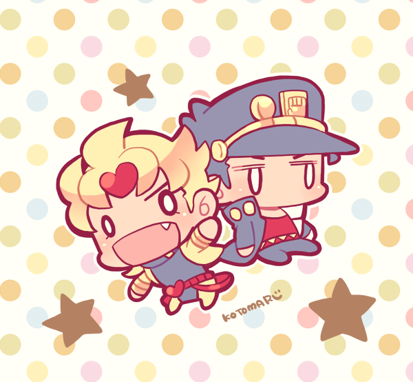Safebooru - 2boys black coat black headwear black pants black shirt blank eyes blonde hair chibi ...