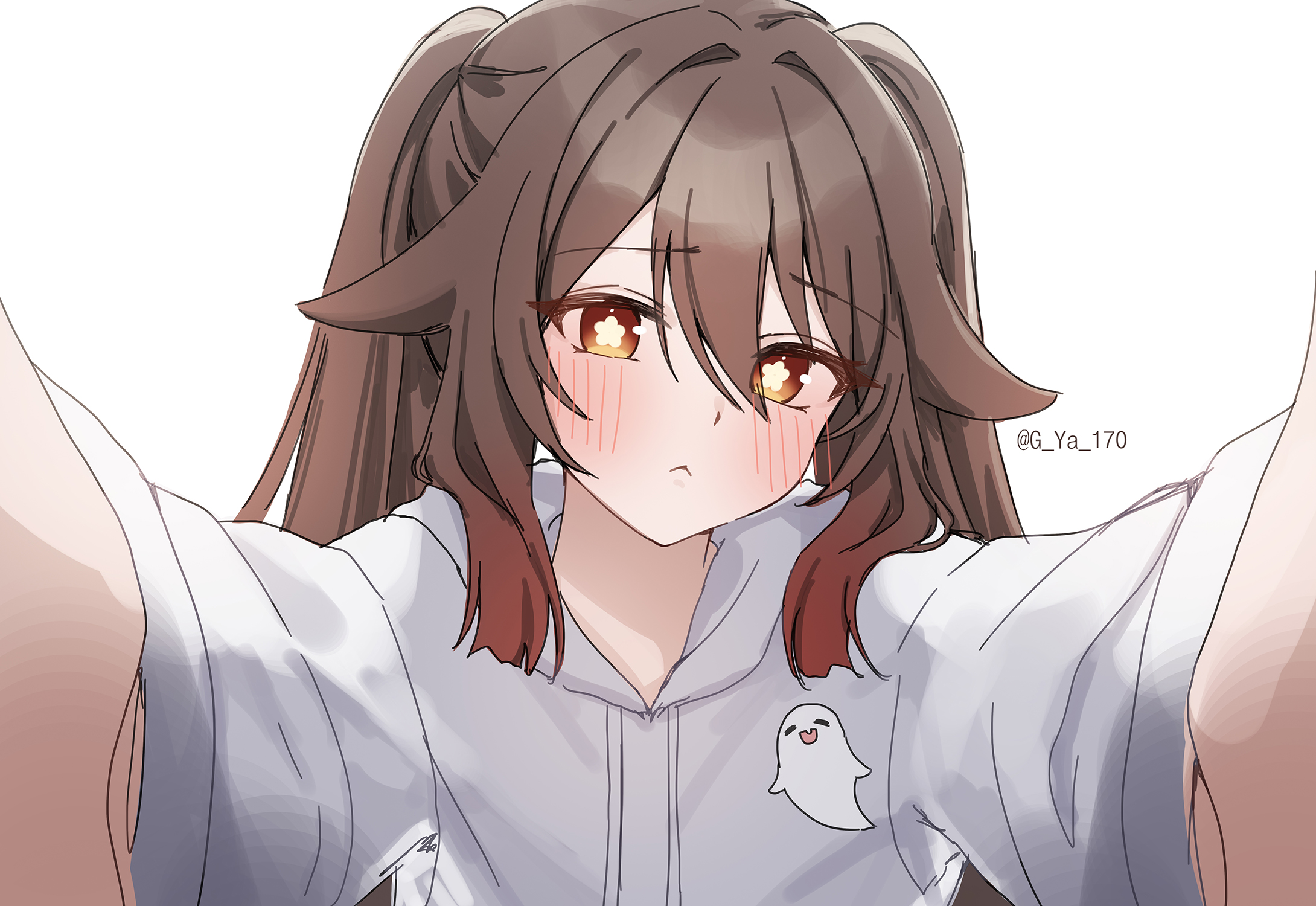 Safebooru - 1girl artist name blush boo tao (genshin impact) brown eyes ...
