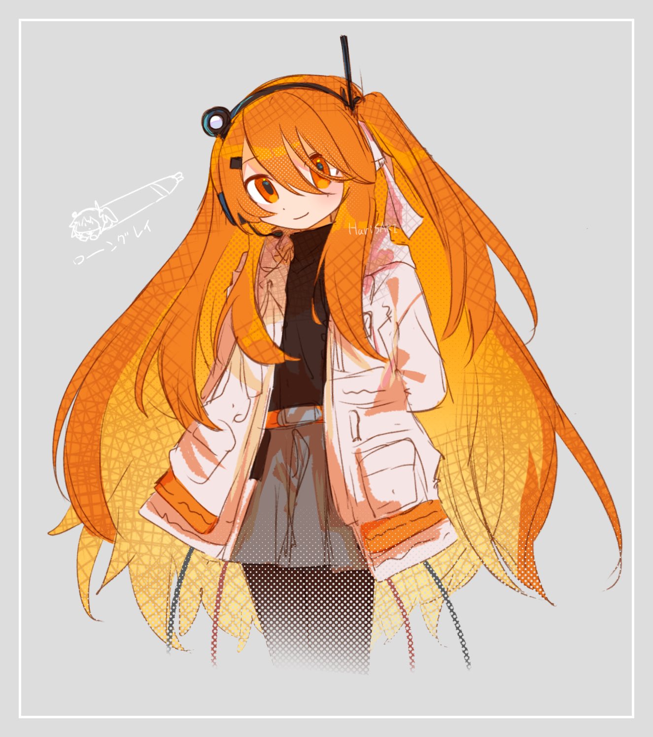 Safebooru - 1girl a.i. voice adachi rei alternate hair length alternate hairstyle arms behind ...