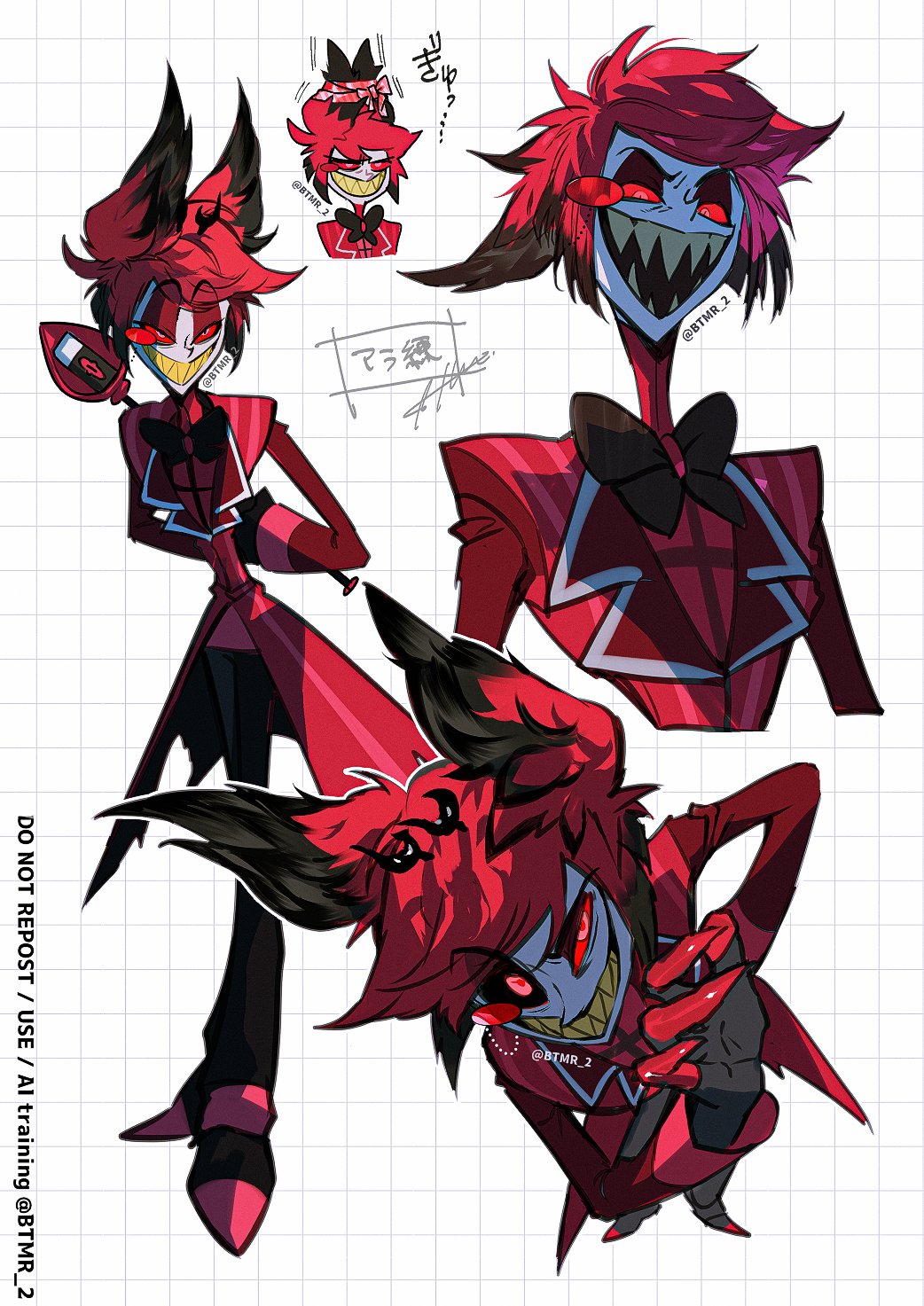 Safebooru - 1boy alastor (hazbin hotel) black bow black bowtie black ...