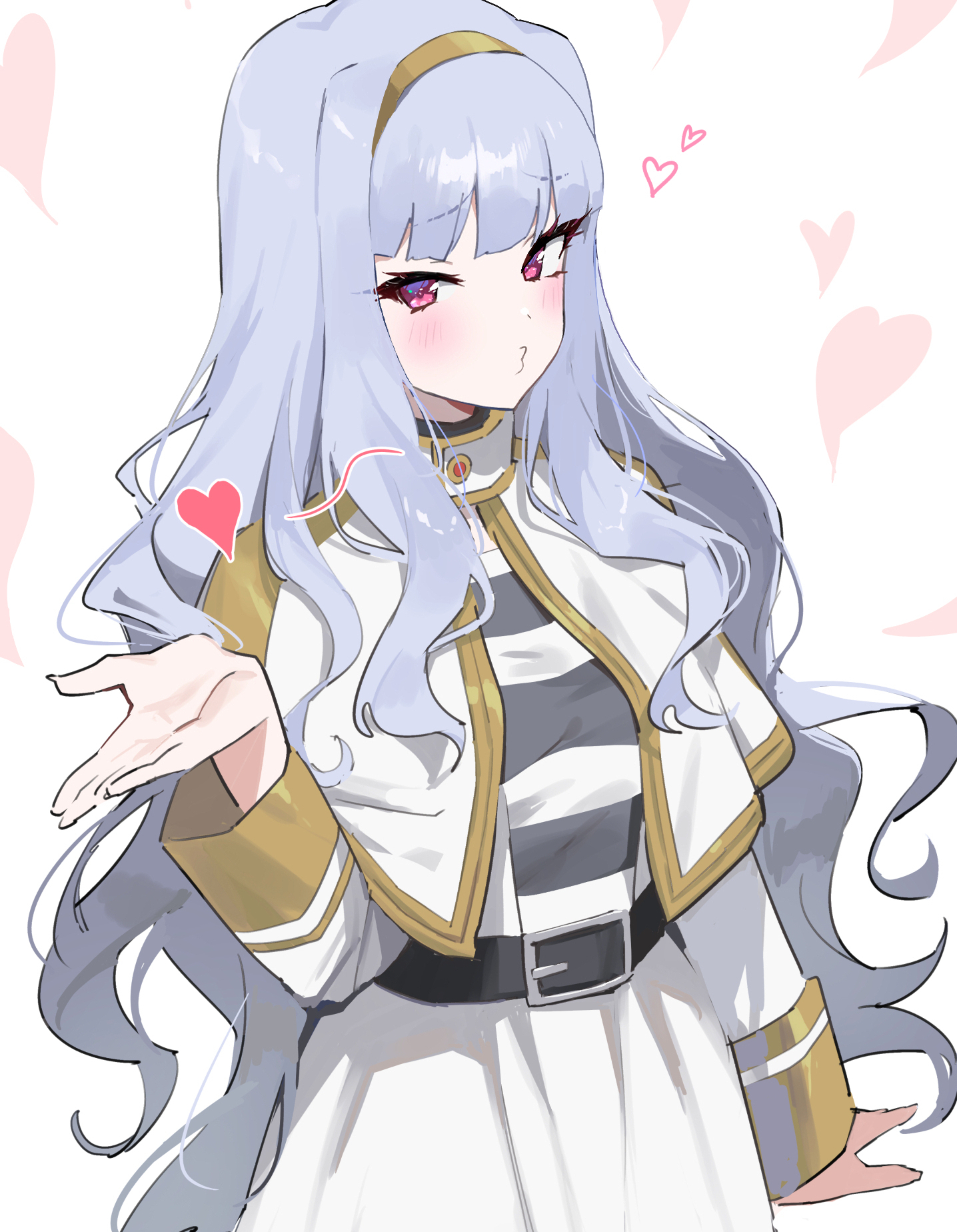 Safebooru - belt buckle blowing kiss blush buckle capelet commentary ...