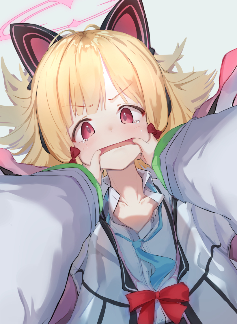 Safebooru - 2girls animal ear headphones animal ears blonde hair blue ...