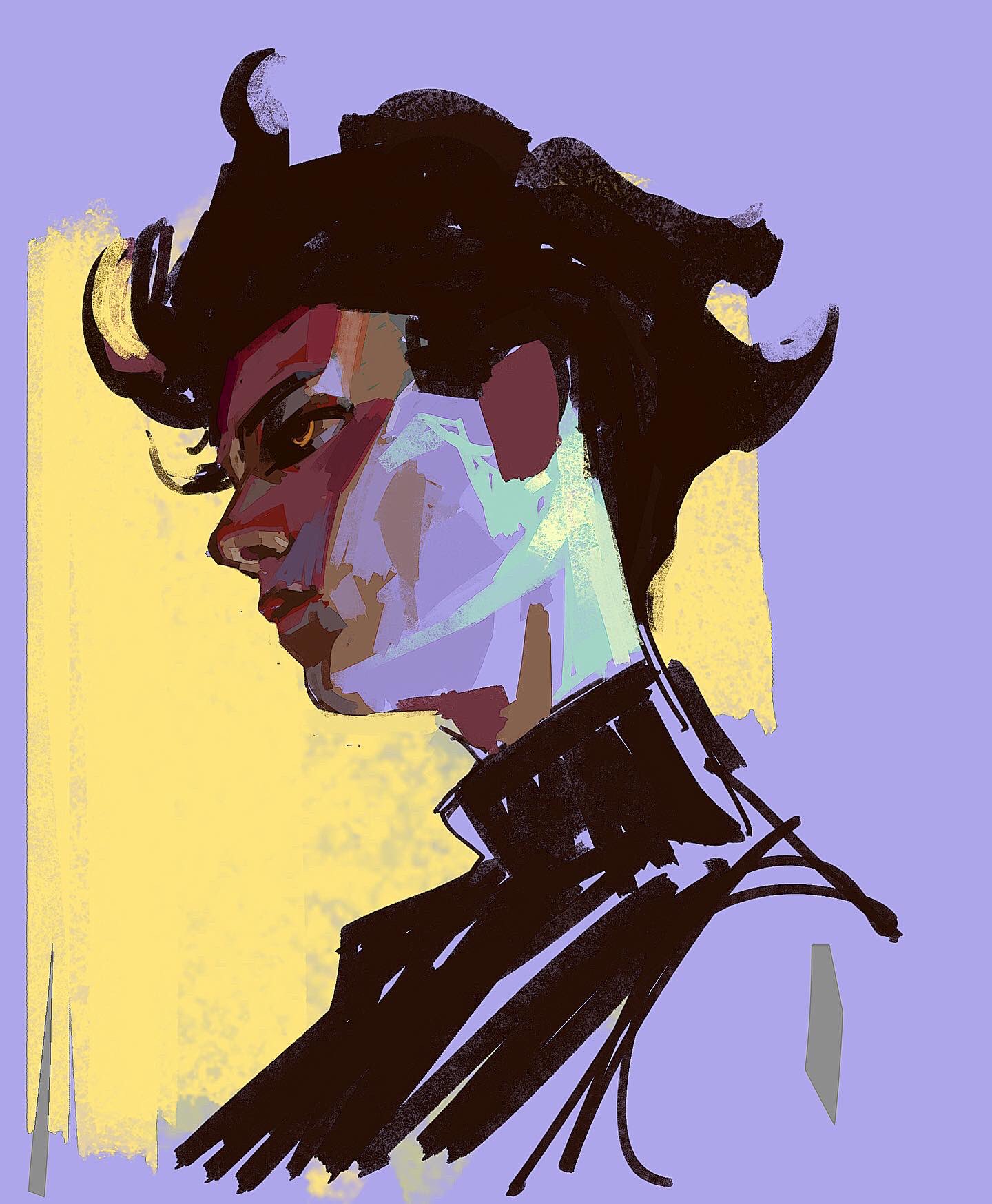 Safebooru - 1boy abstract background art study black hair brown eyes ...