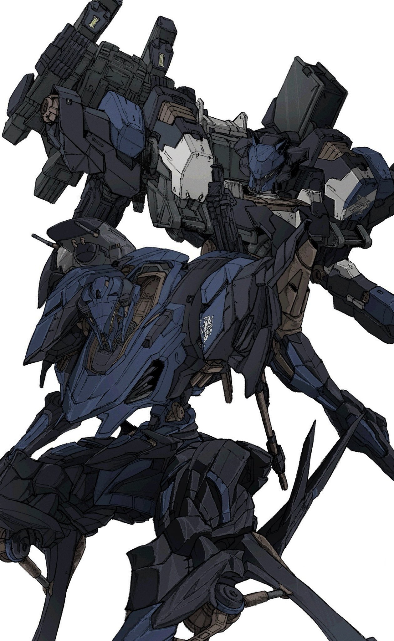 Safebooru - armored core armored core 6 cowboy shot green eyes highres ...