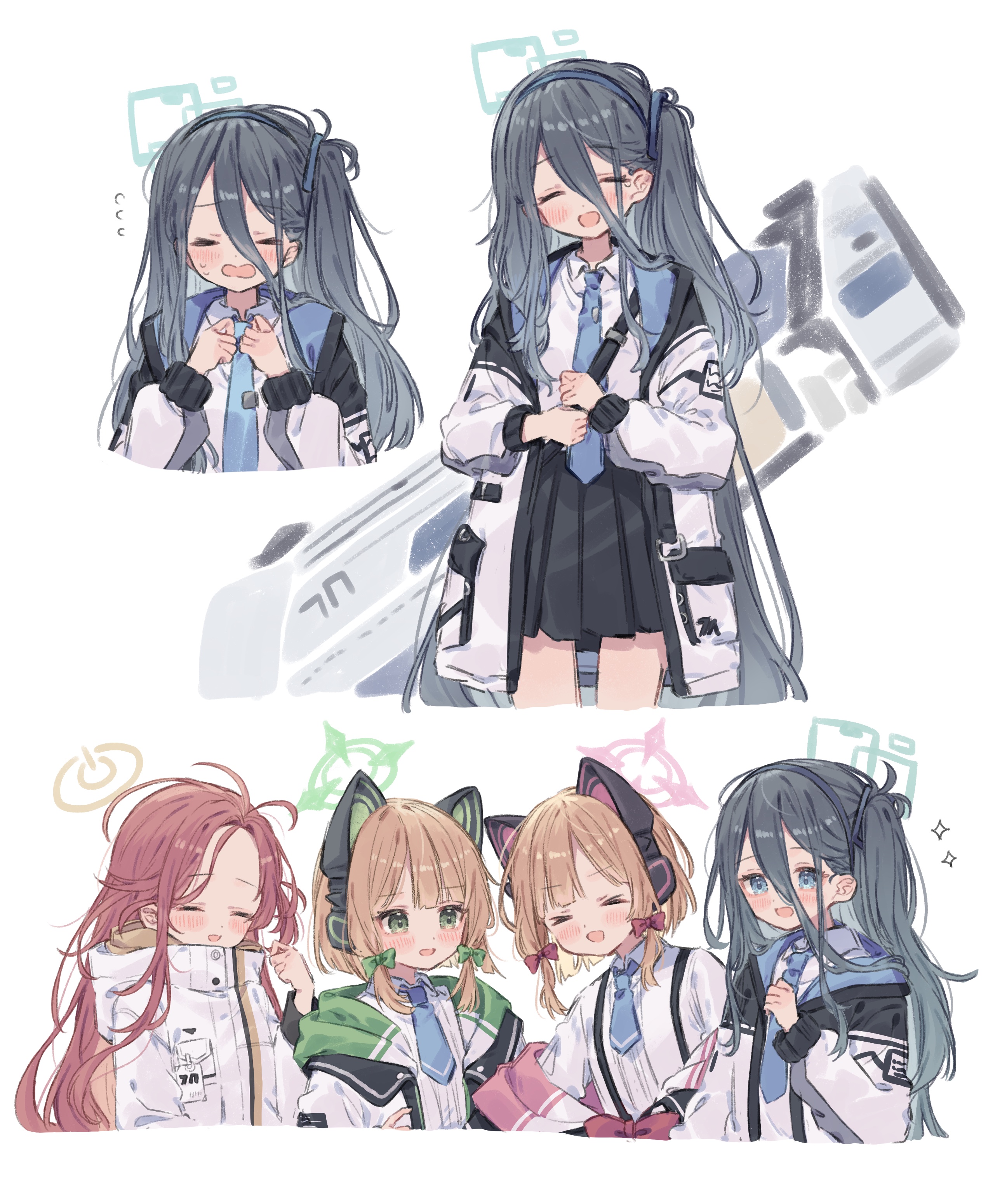 Safebooru - 4girls absurdres blue archive game development department ...