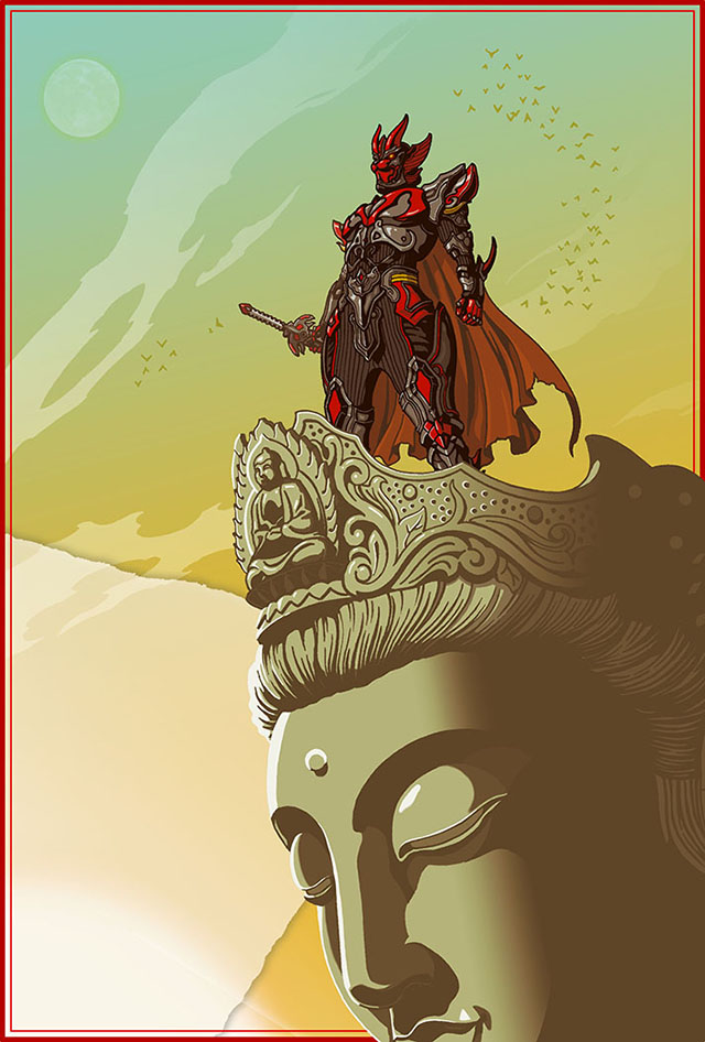 Safebooru - armor belt bird cape card full armor full body garo (series ...