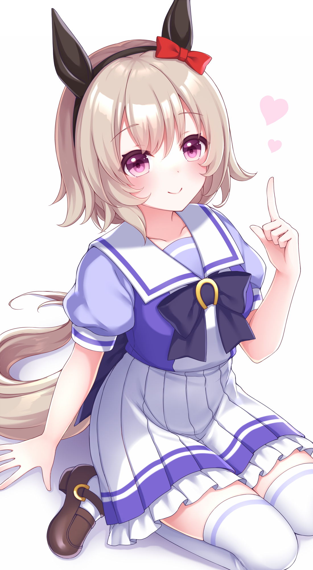 Safebooru - 1girl animal ears blush bow bowtie brown footwear closed mouth commentary request ...