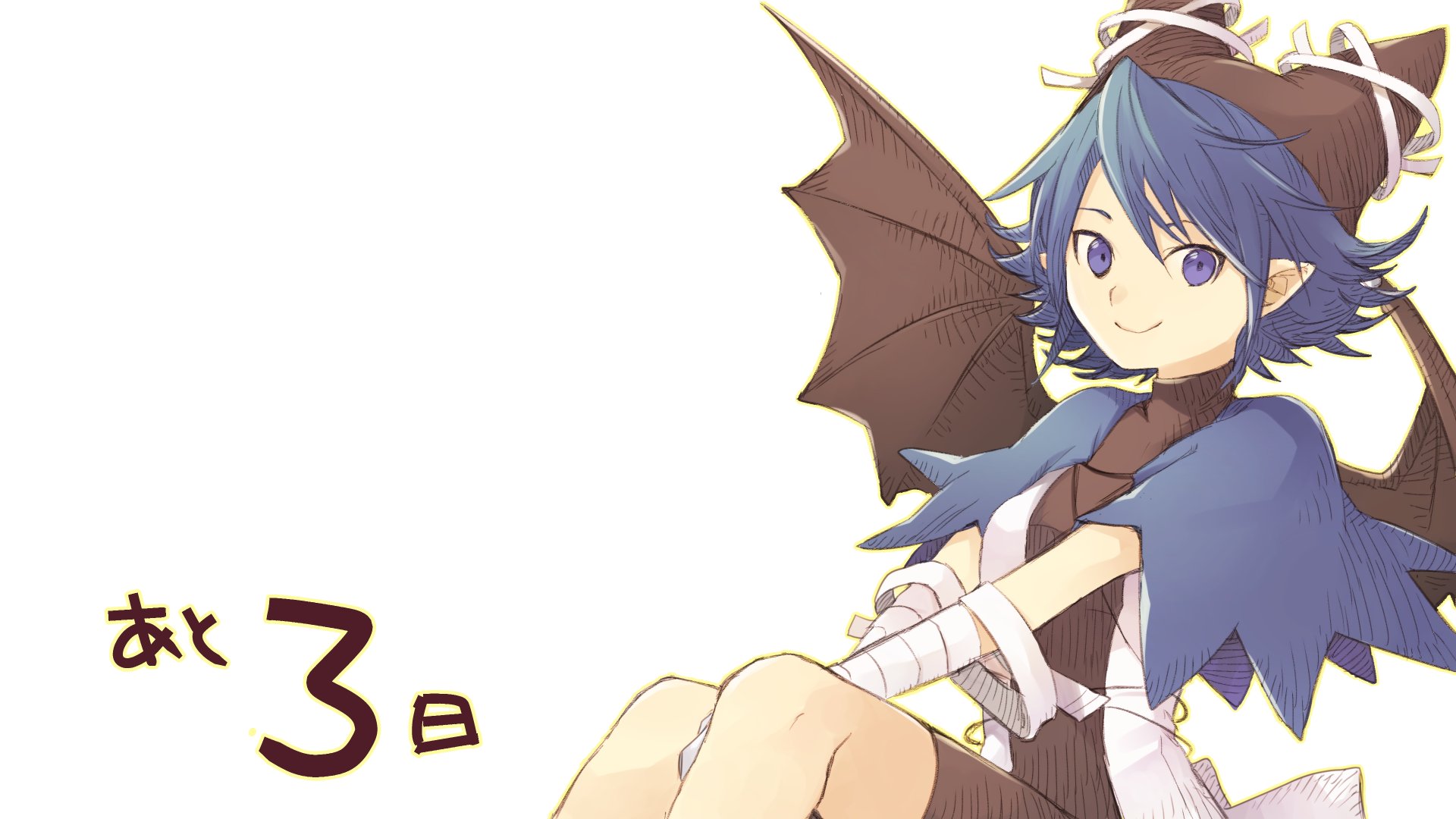 Safebooru - 1girl bandaged arm bandages bat wings black bodysuit blue eyes blue hair bodysuit ...