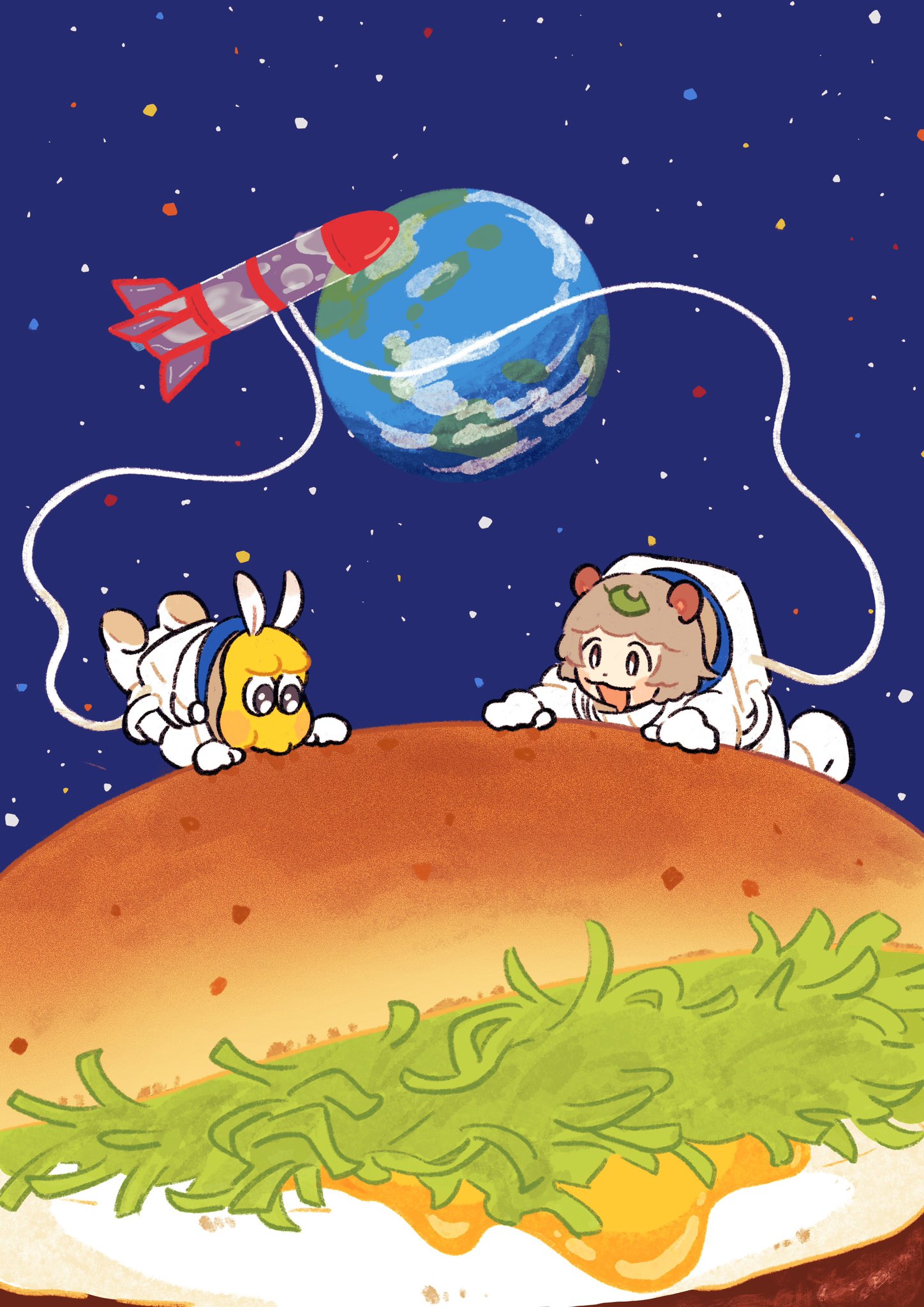 Safebooru - 1boy 1girl :3 alternate costume animal ears animal nose ...