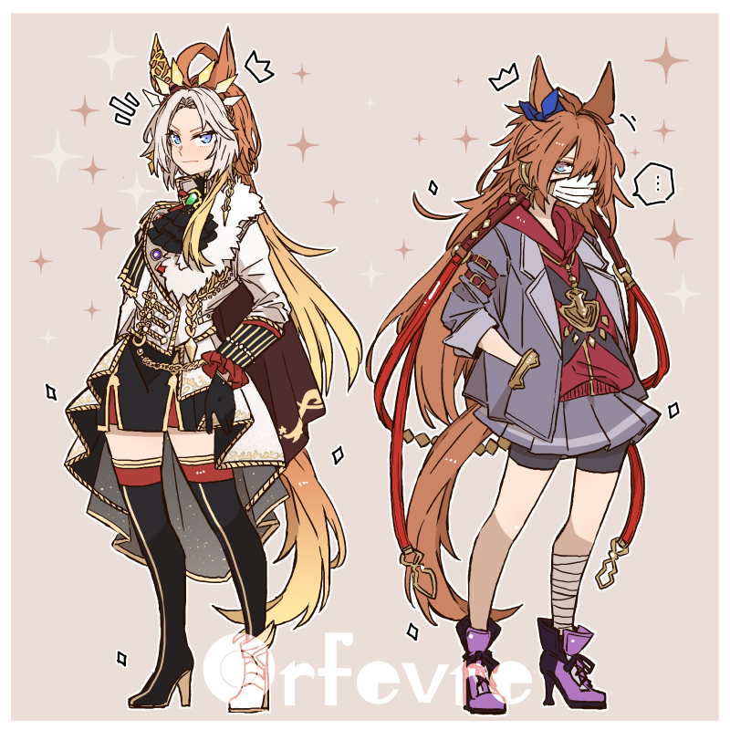 Safebooru - ... 2girls ^^^ ahoge aiguillette animal ears ankle boots arm belt ascot asuka ...