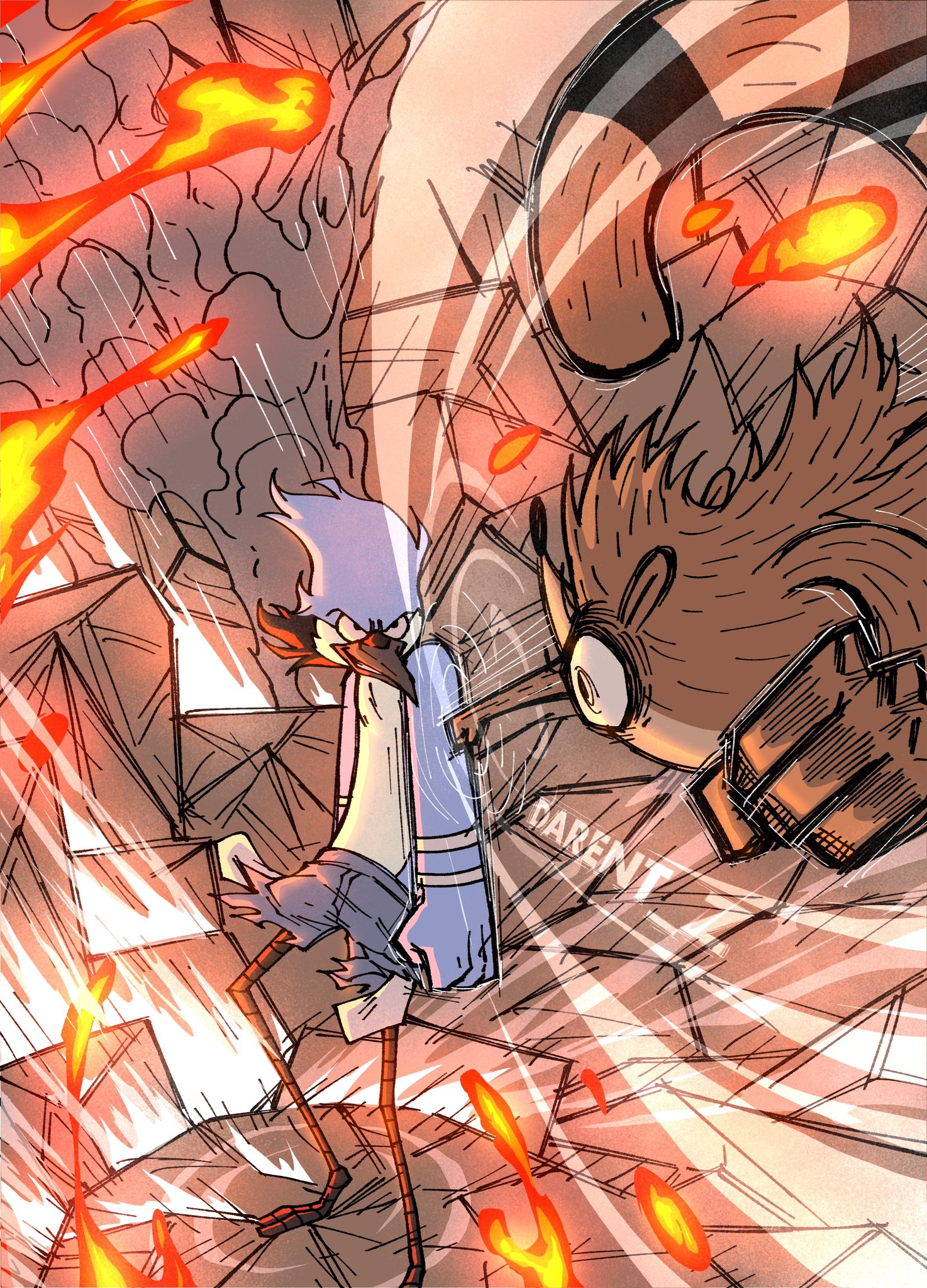 Safebooru - 2boys artist name blue fur clenched hand commentary darent ...