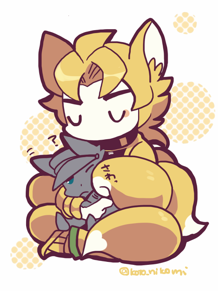 Safebooru - 1boy ? animal animal ears animalization blonde hair chibi ...