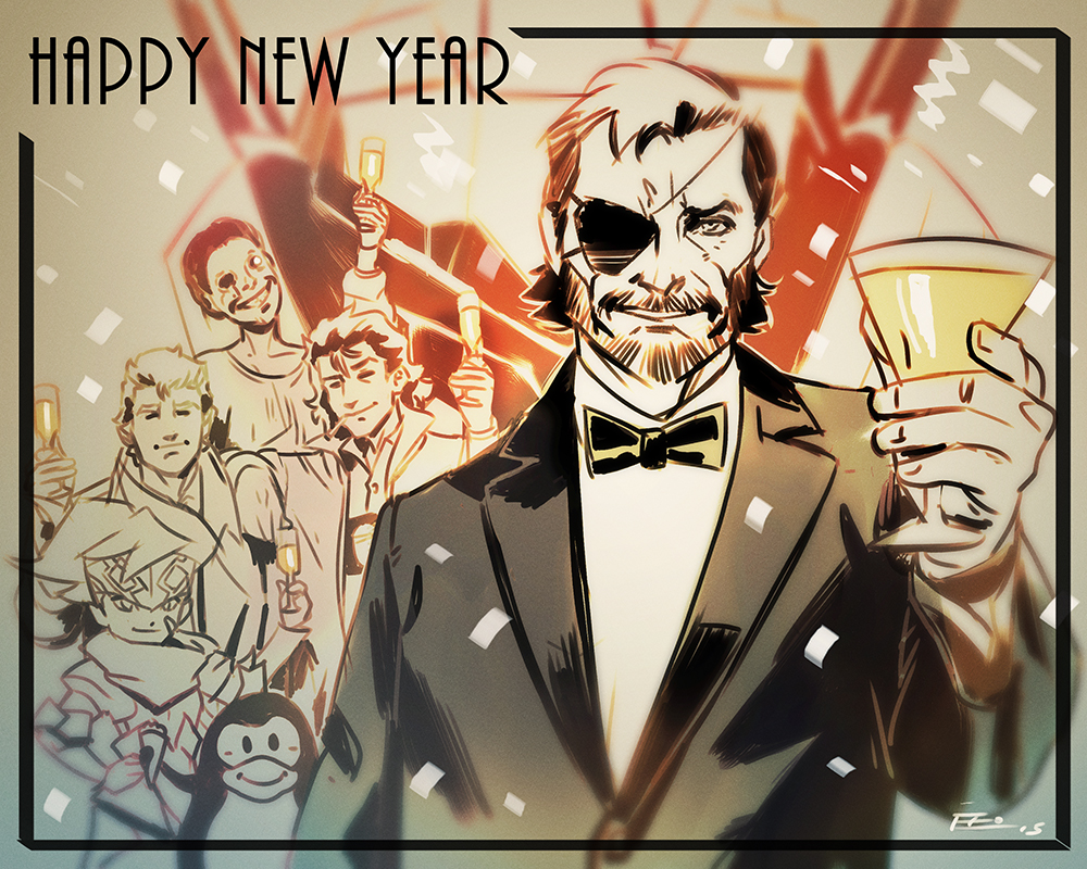 Safebooru - beard big boss bird bokura no taiyou bow bowtie cigarette ...