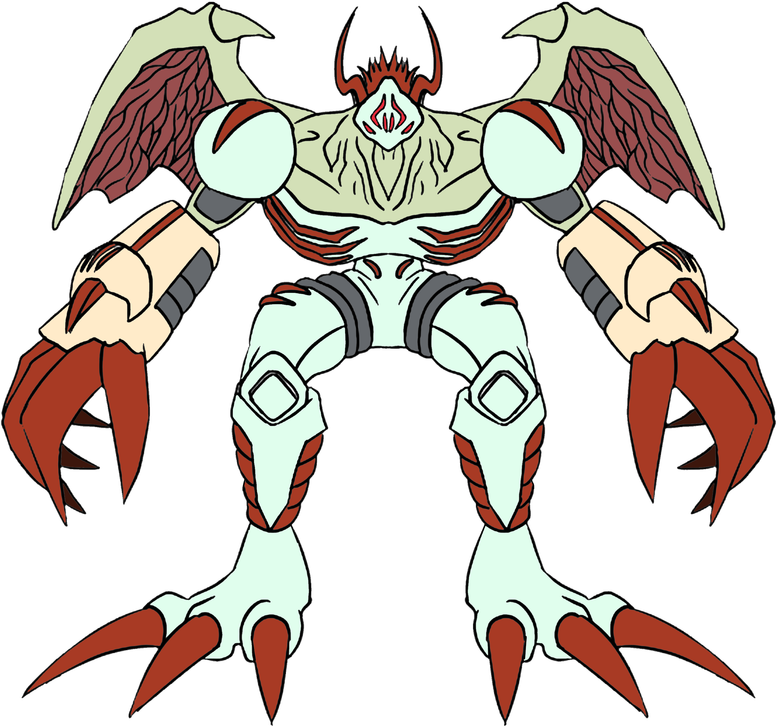Safebooru - absurdres arkadimon perfect armor bandai claws creature ...