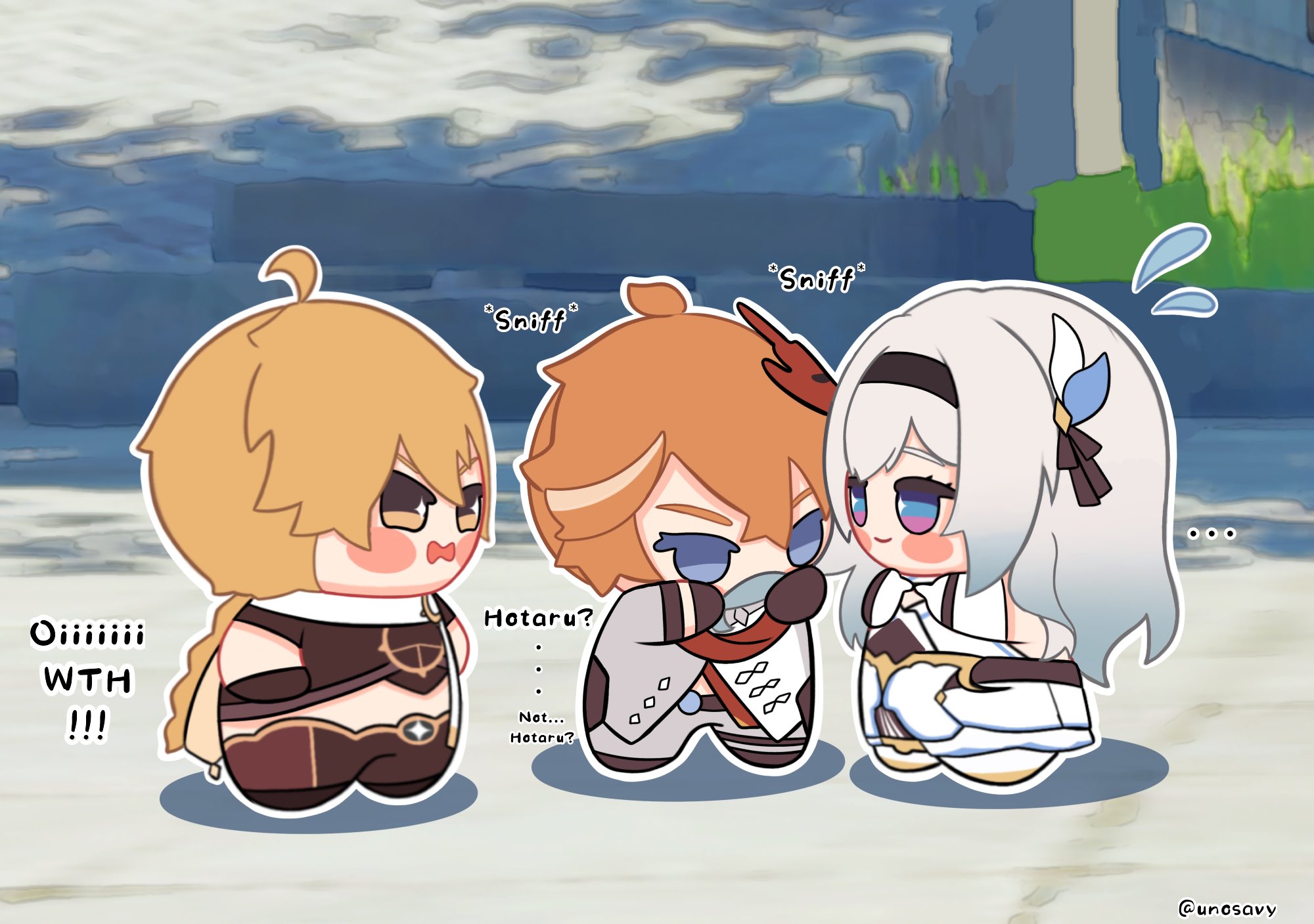 Safebooru - + + ... 1girl 2boys aether (genshin impact) angry artist ...