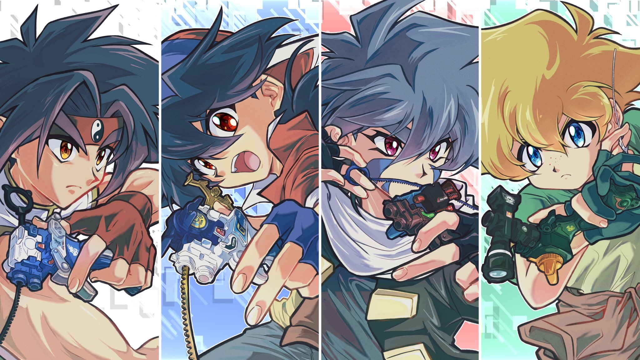 Safebooru - 4boys bakuten shoot beyblade beyblade black hair black ...